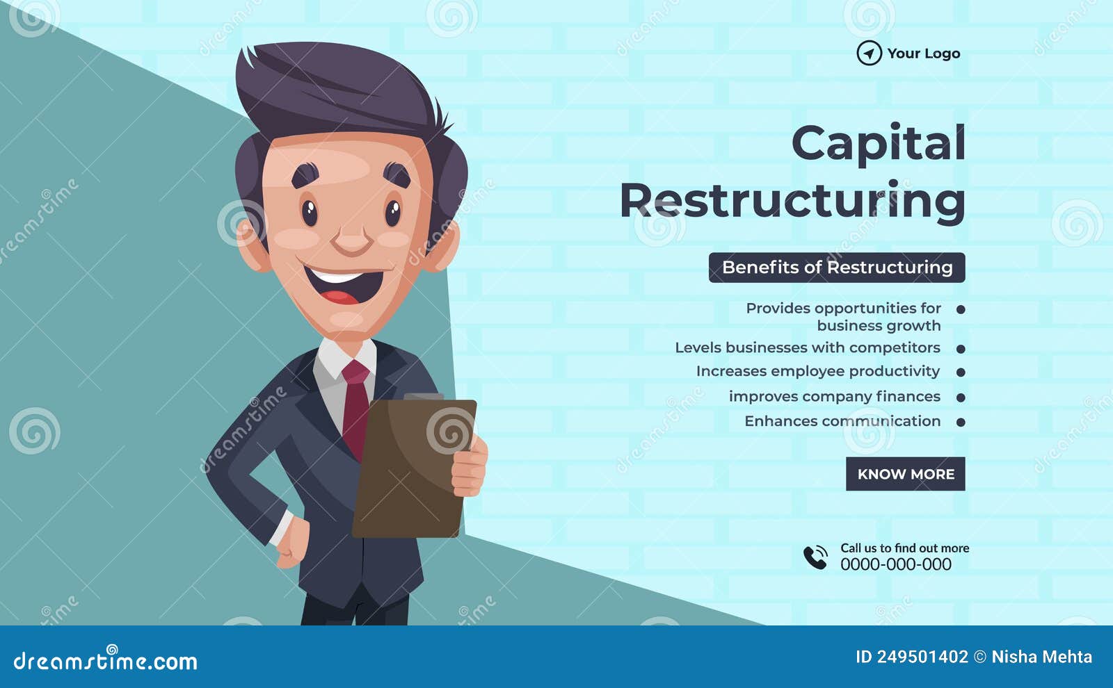 Capital Restructuring Landscape Banner Design Stock Vector ...