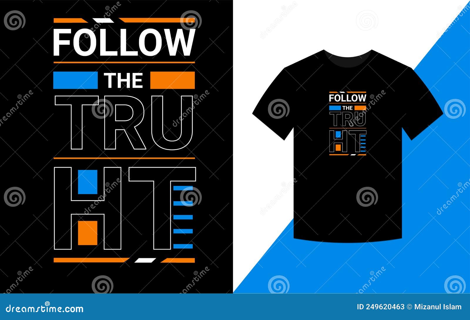 Follow the Truth Typography Inspirational Quotes T Shirt Design for ...