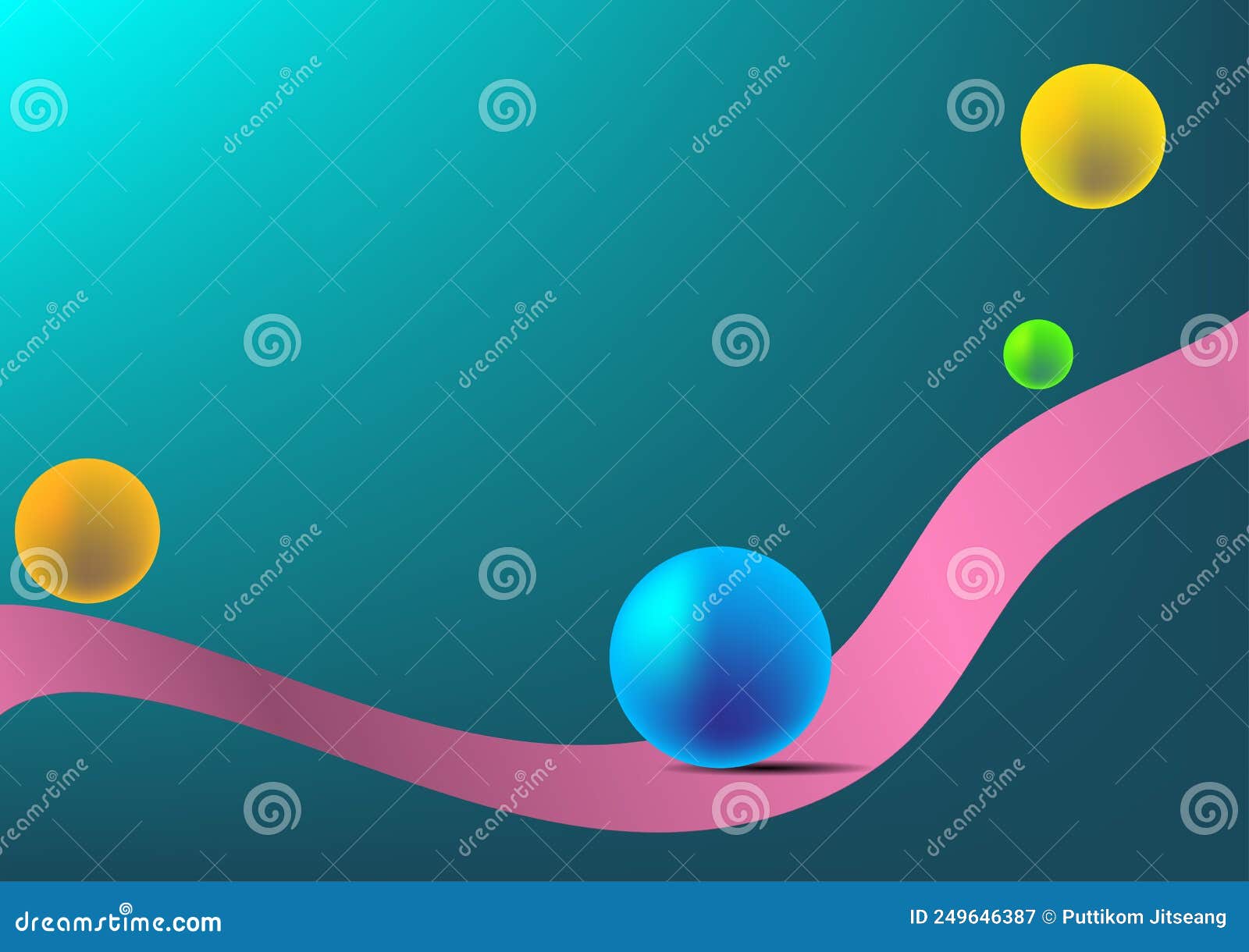 3D Balls Gradient Abstract Background Stock Illustration - Illustration ...