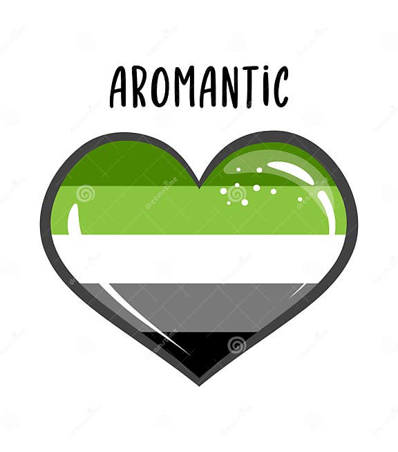 Aromantic Heart Symbol - Rainbow Heart Sticker Pride Banner. LGBT Flag ...