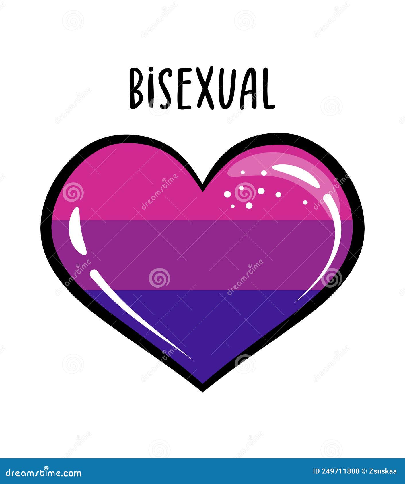 Bisexual Heart Symbol - Rainbow Heart Sticker Pride Banner. LGBT Flag ...