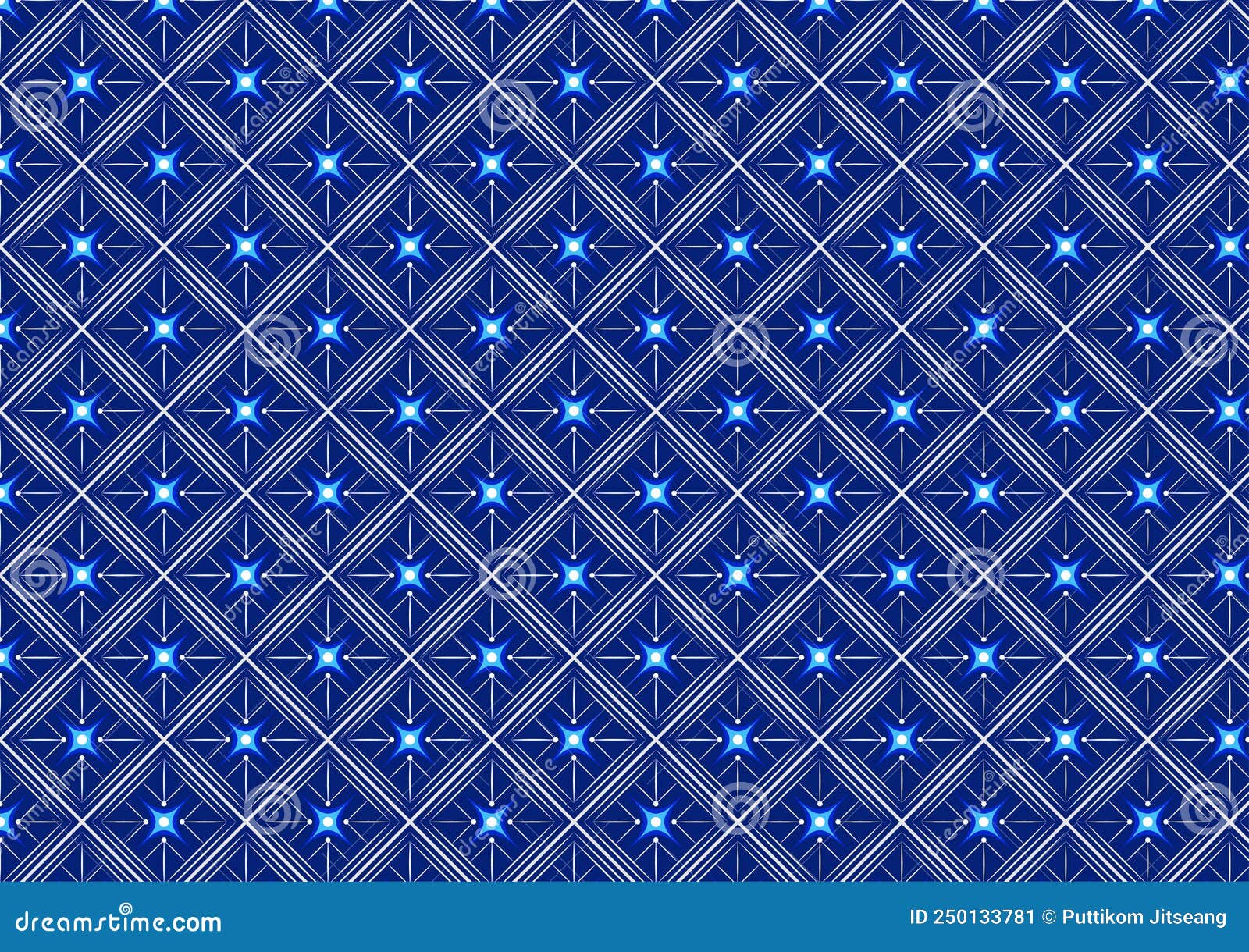 Seamless Blue Color Fabric Pattern Stock Illustration - Illustration of ...