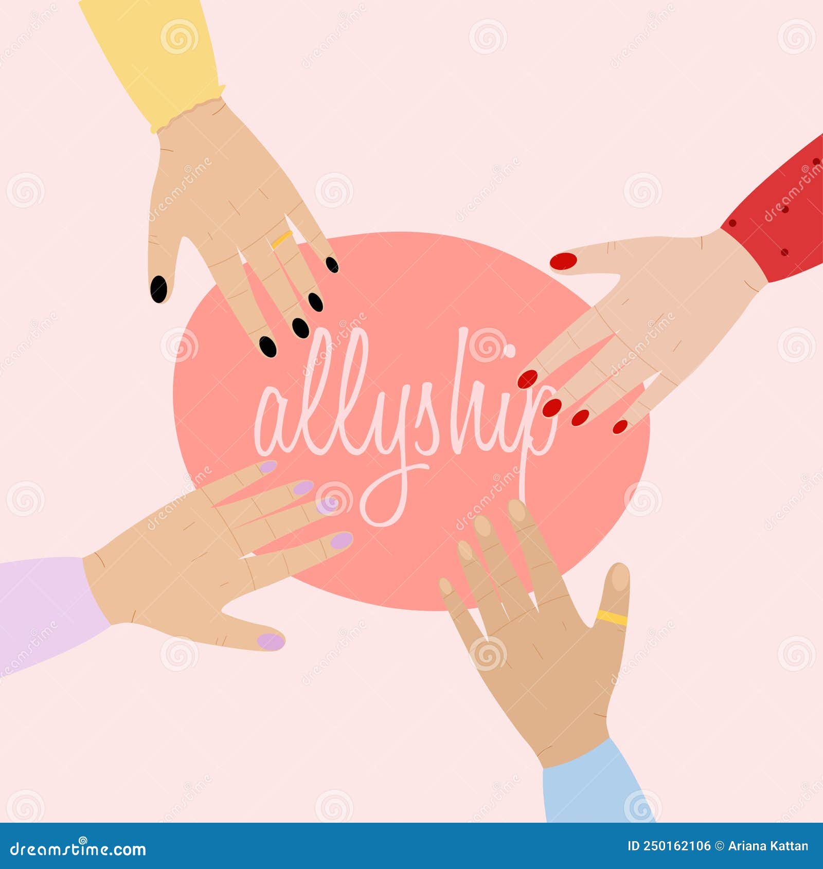 Allyship In Action Lettering Inspirational Quote. Doodle Calligraphy ...