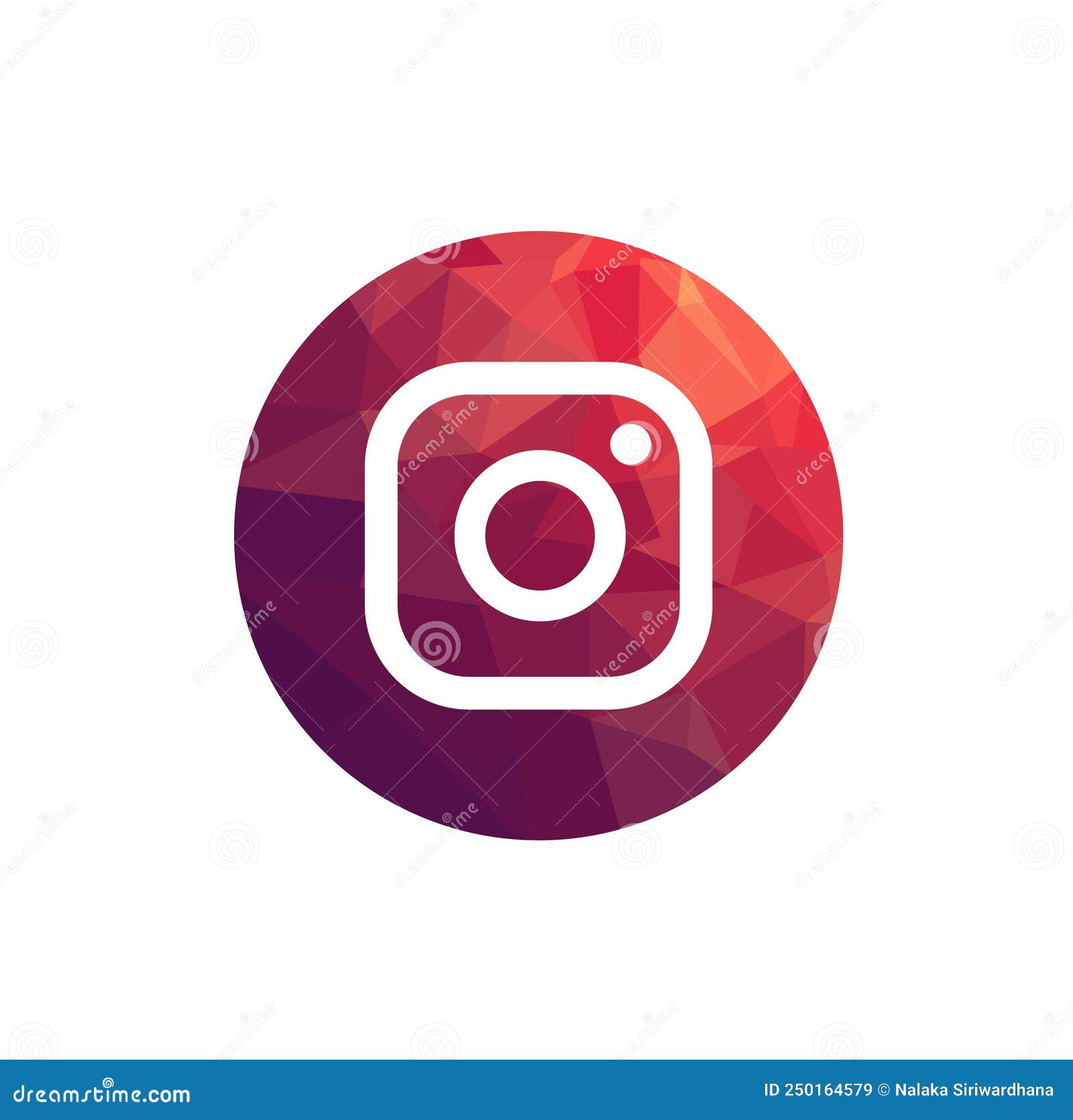 Instagram Logo Round Icon Isolated on White Background. Editorial Stock ...