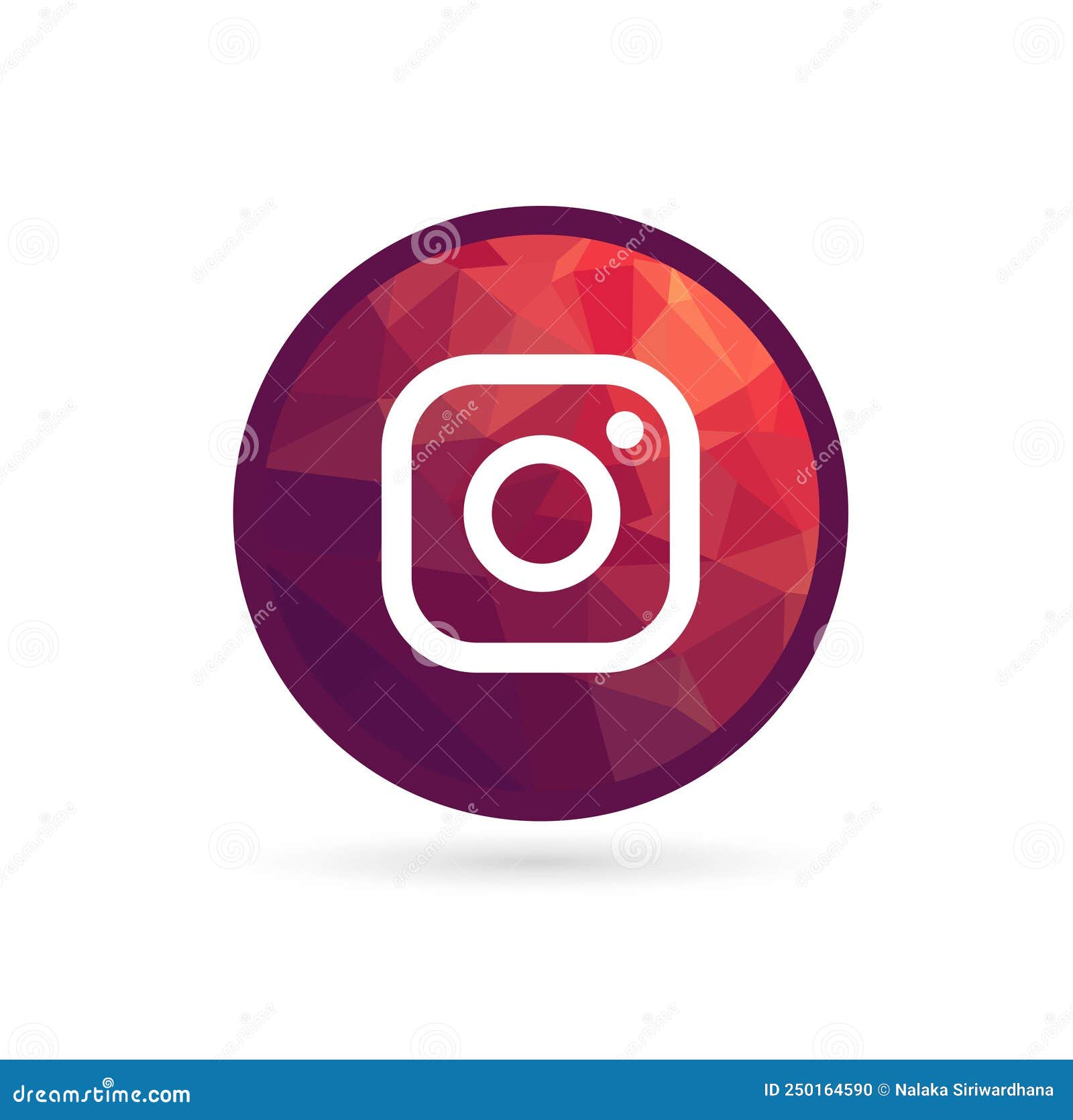 Instagram Logo Round Icon Isolated on White Background. Editorial Image ...