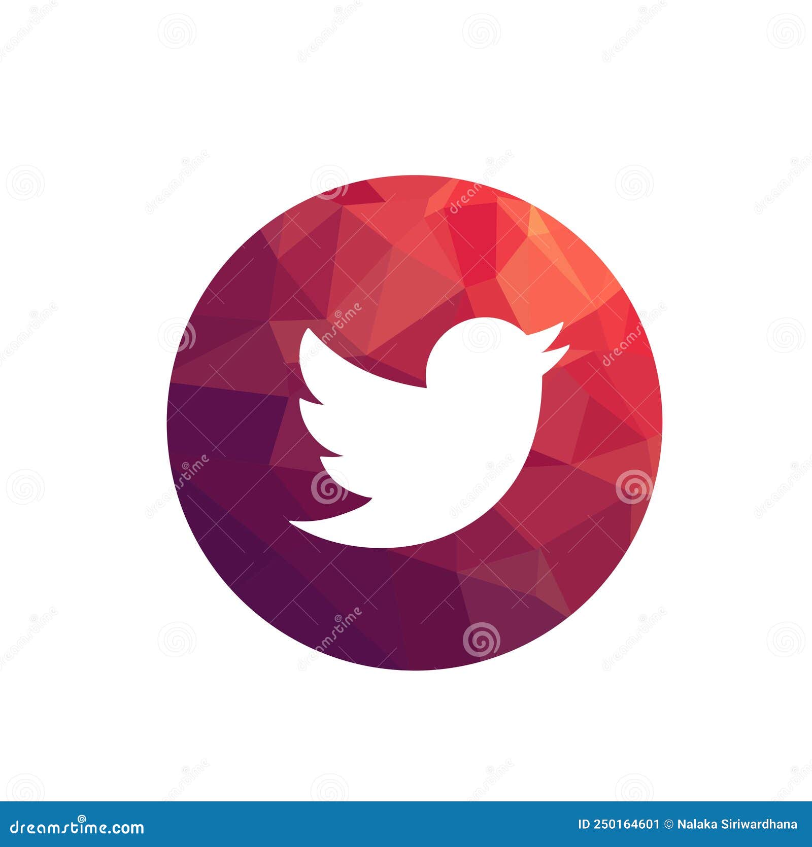 Twitter Logo Round Icon Isolated on White Background. Editorial Photo ...
