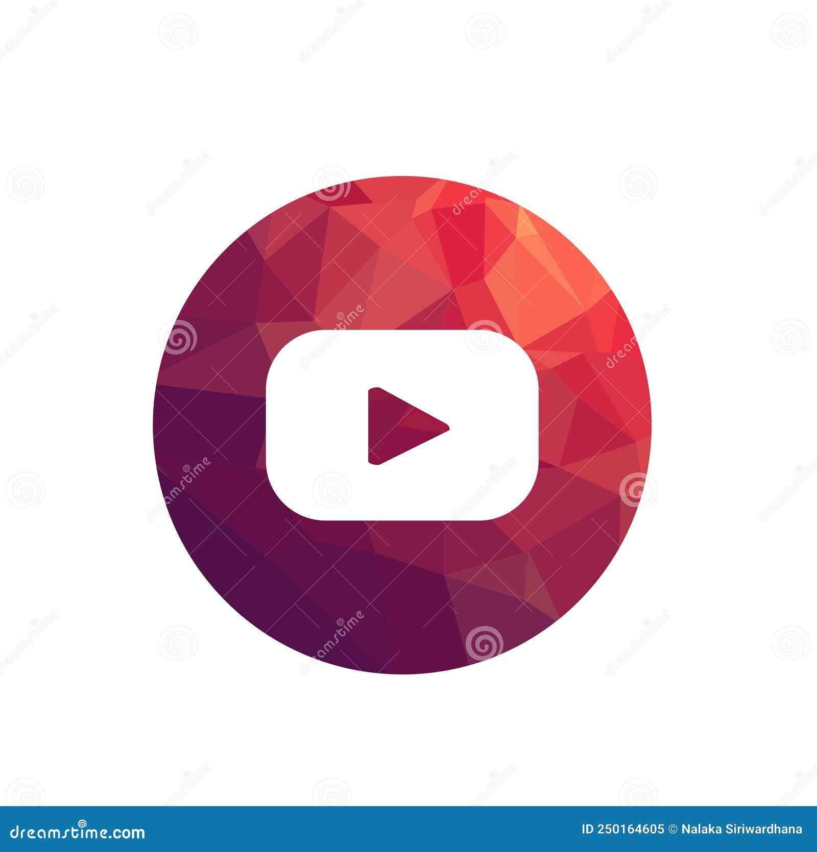 YouTube Logo Round Icon Isolated on White Background. Editorial Image ...