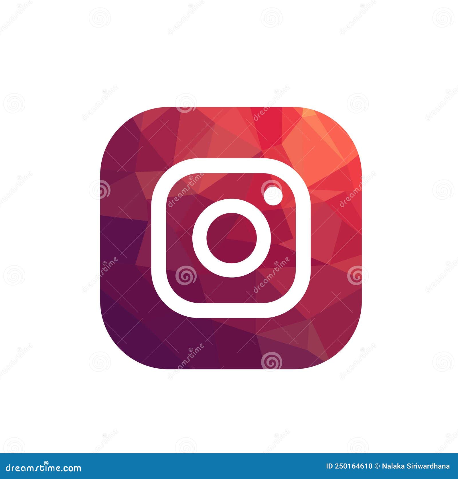 Instagram Logo Round Icon Isolated on White Background. Editorial Image ...