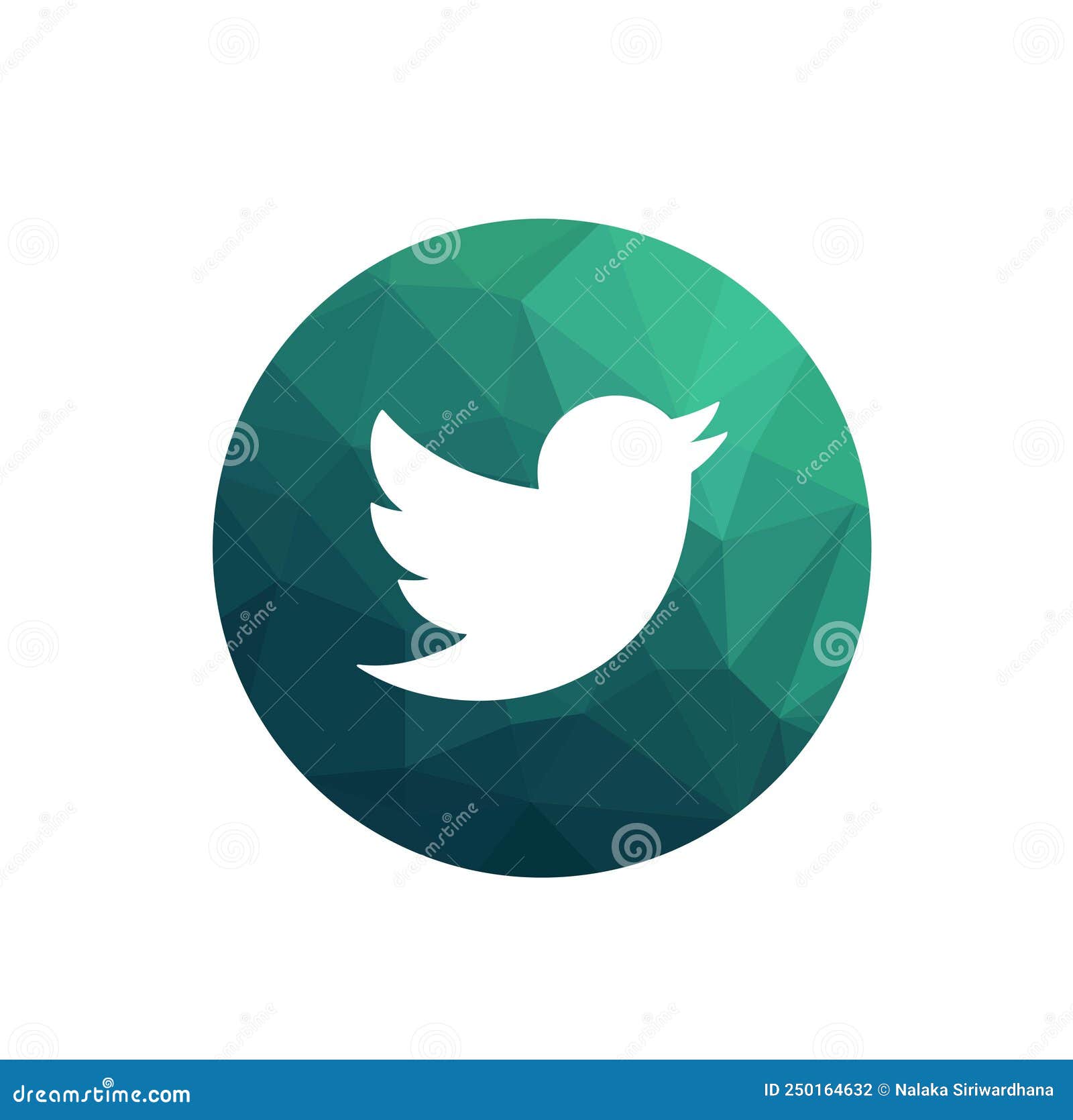 Twitter Logo Round Icon Isolated on White Background. Editorial ...