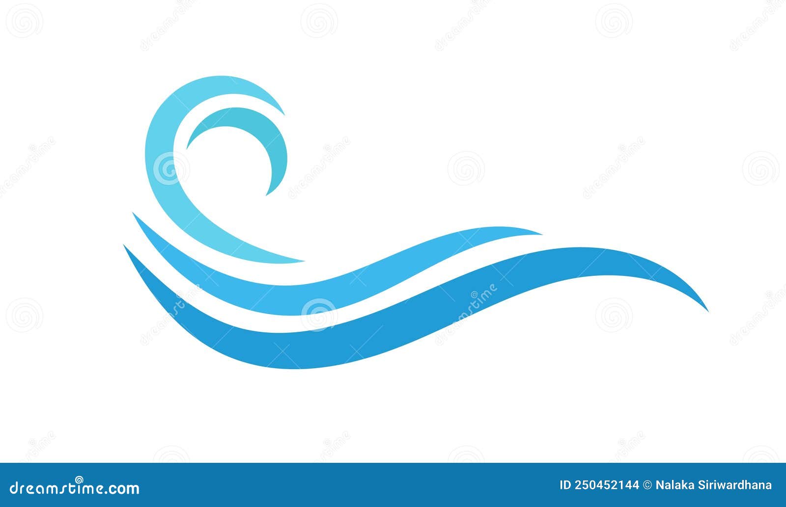 Water wave icon set. stock illustration. Illustration of waves - 250452144
