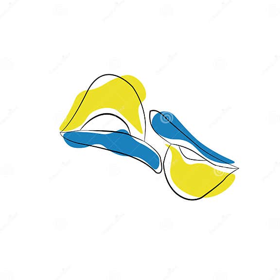 Continuous Line Drawing. Bet Lips Logo Stock Vector - Illustration of ...