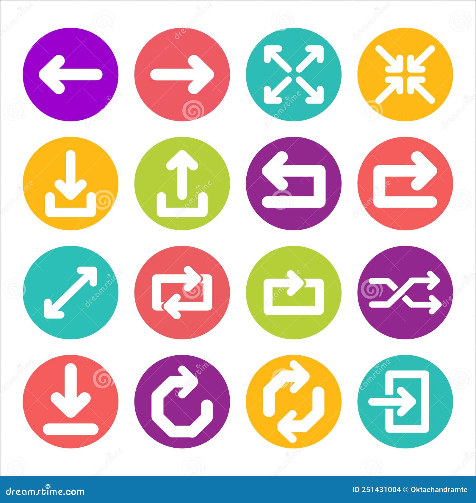 Collection of Arrow Icons, Direction. Forward, Backward, Download ...