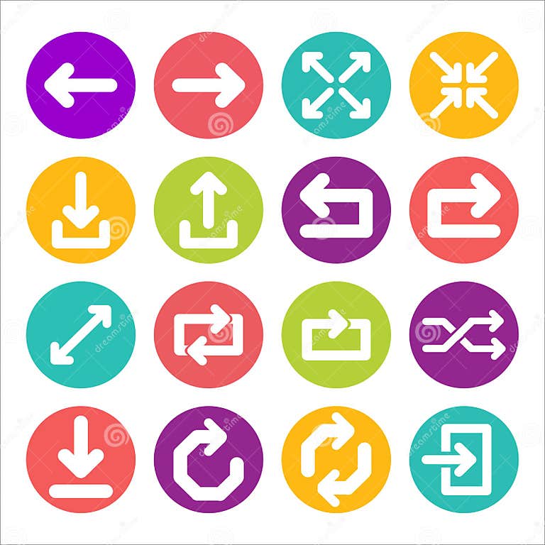 Collection of Arrow Icons, Direction. Forward, Backward, Download ...