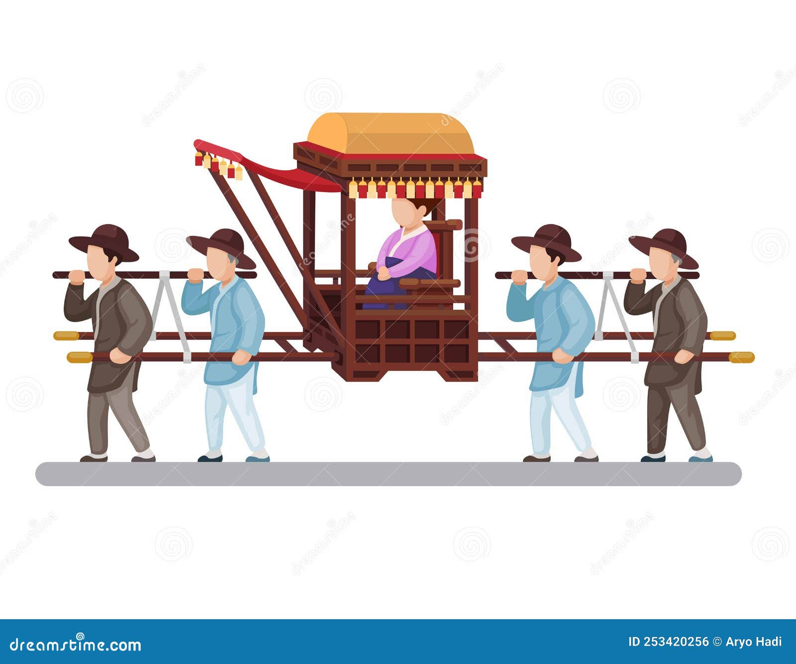 Royal People In Castle Scene. King Sitting On Throne, Queen Walking ...