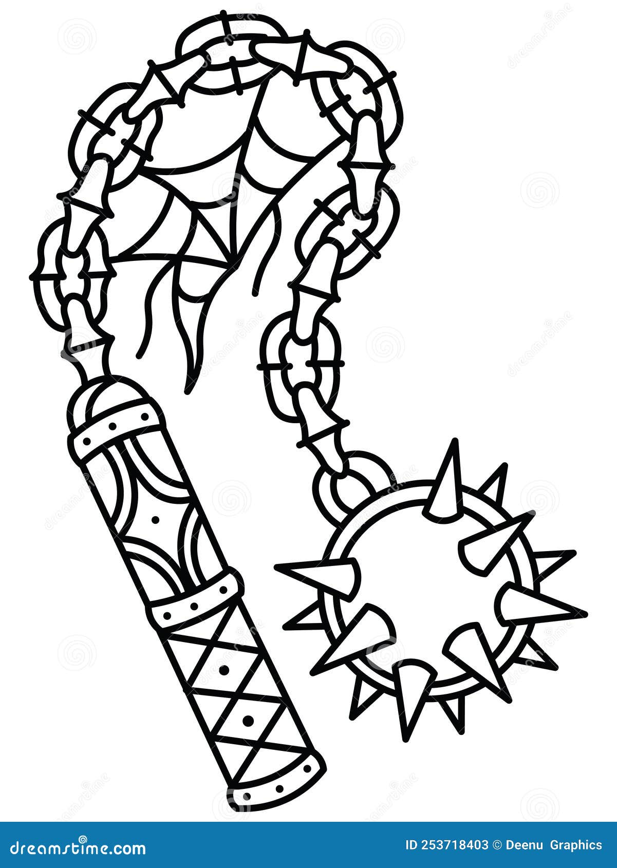 Vector Illustration of Flail Stock Vector - Illustration of flails ...