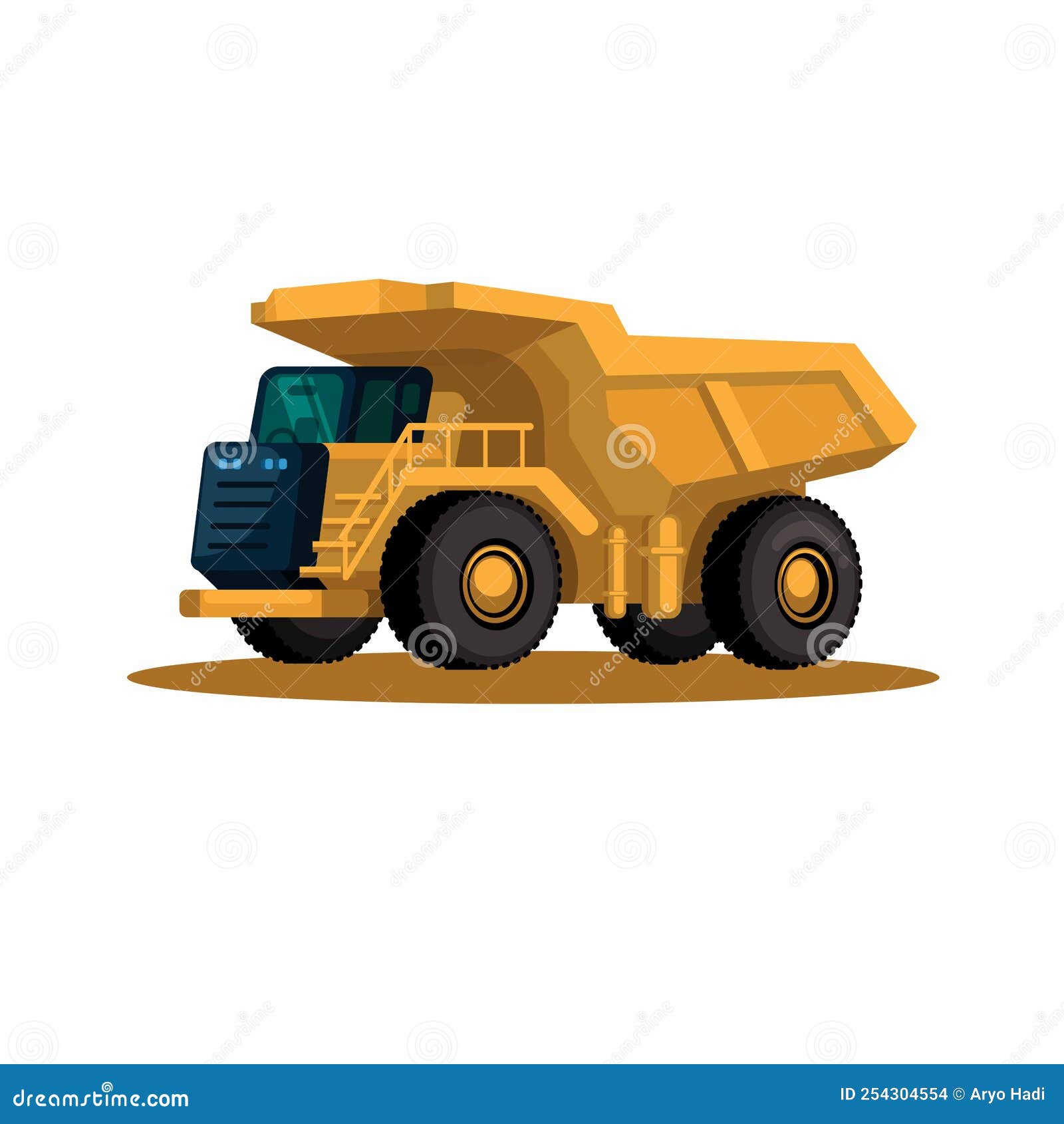 Mining Dump Truck Industrial Vehicle Illustration Vector Stock Vector ...