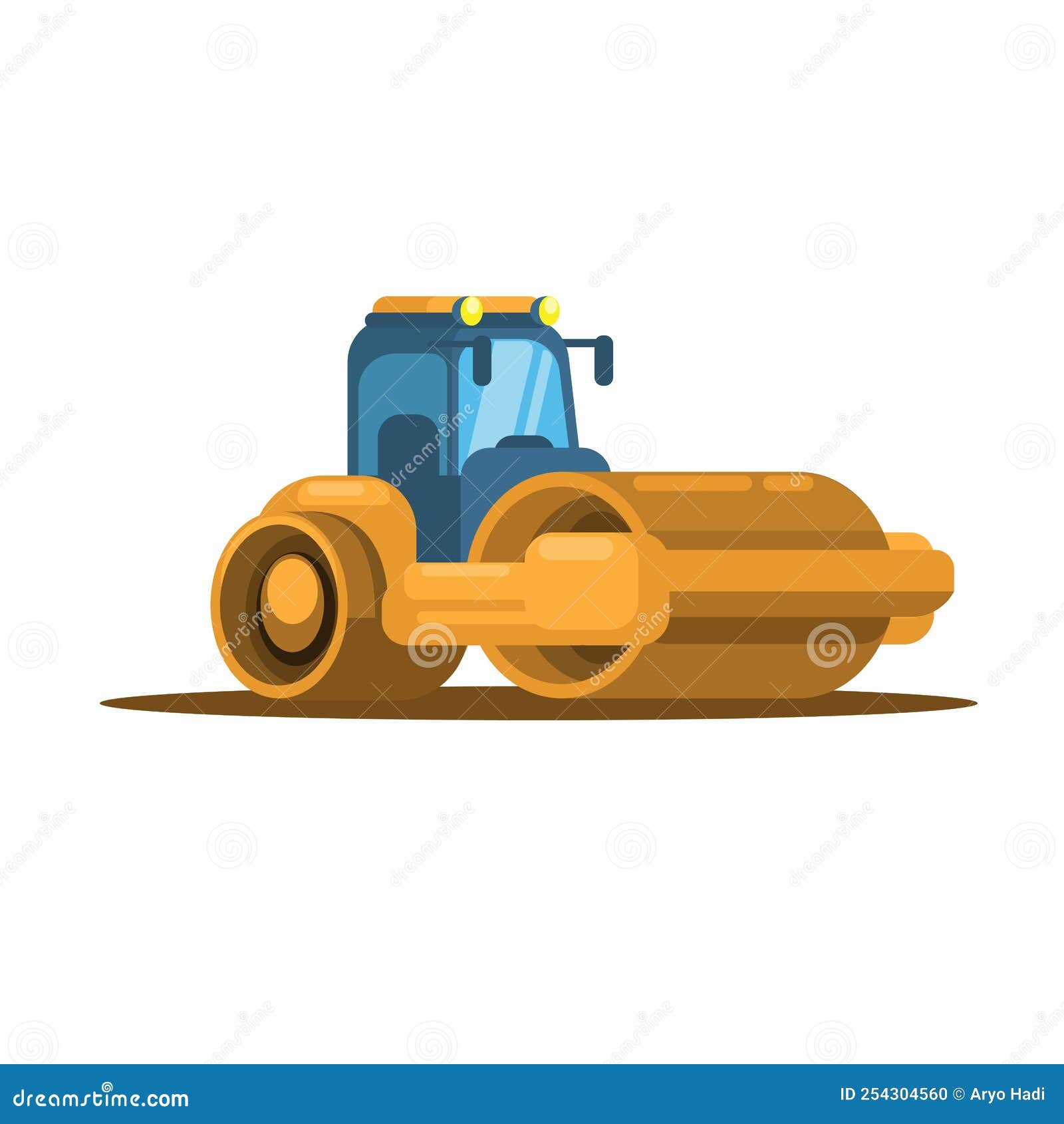 Tandem Roller Equipment Construction Vector | CartoonDealer.com #252379945