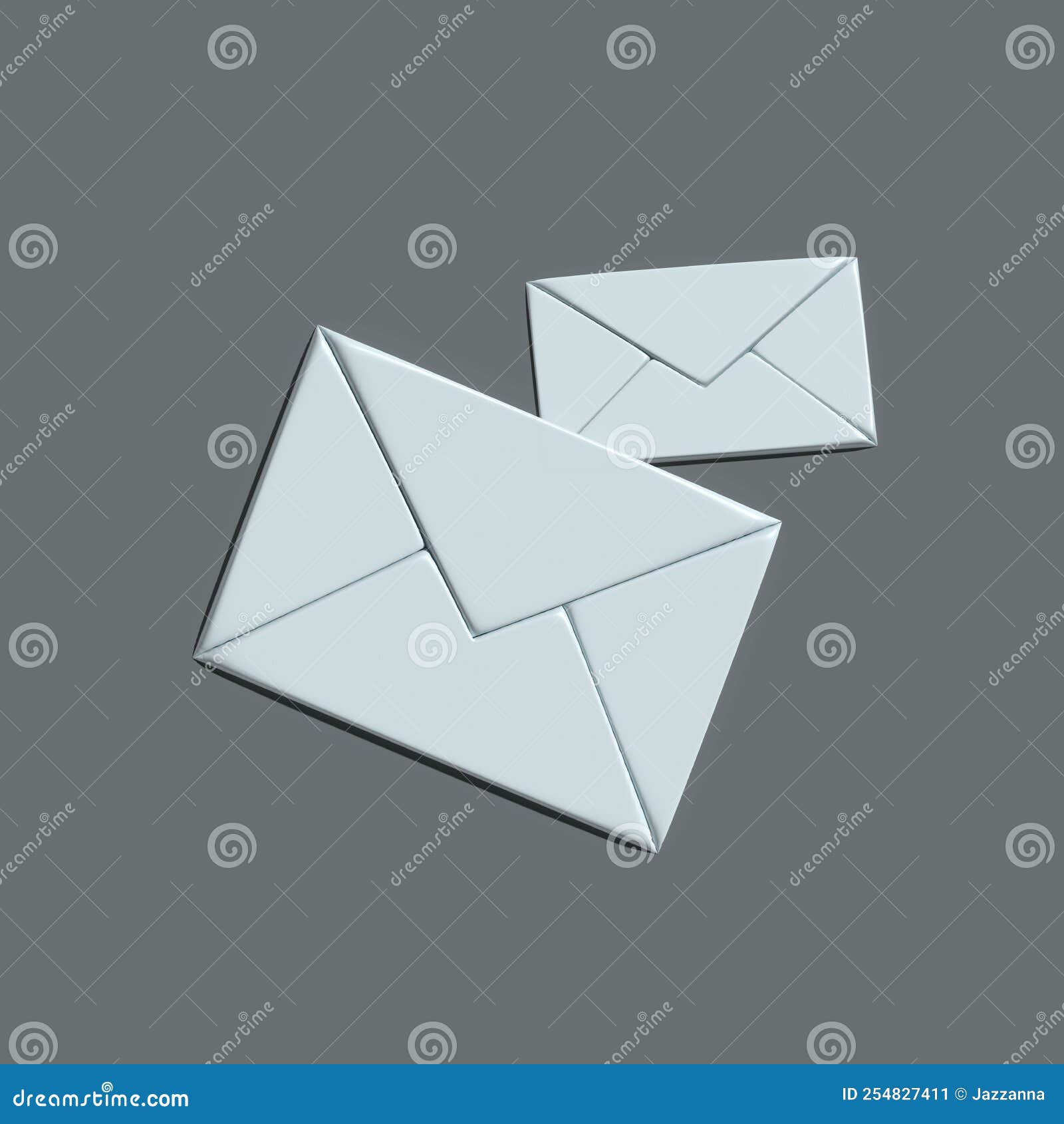 Envelope Letters 3D Rendering Stock Illustration - Illustration of ...