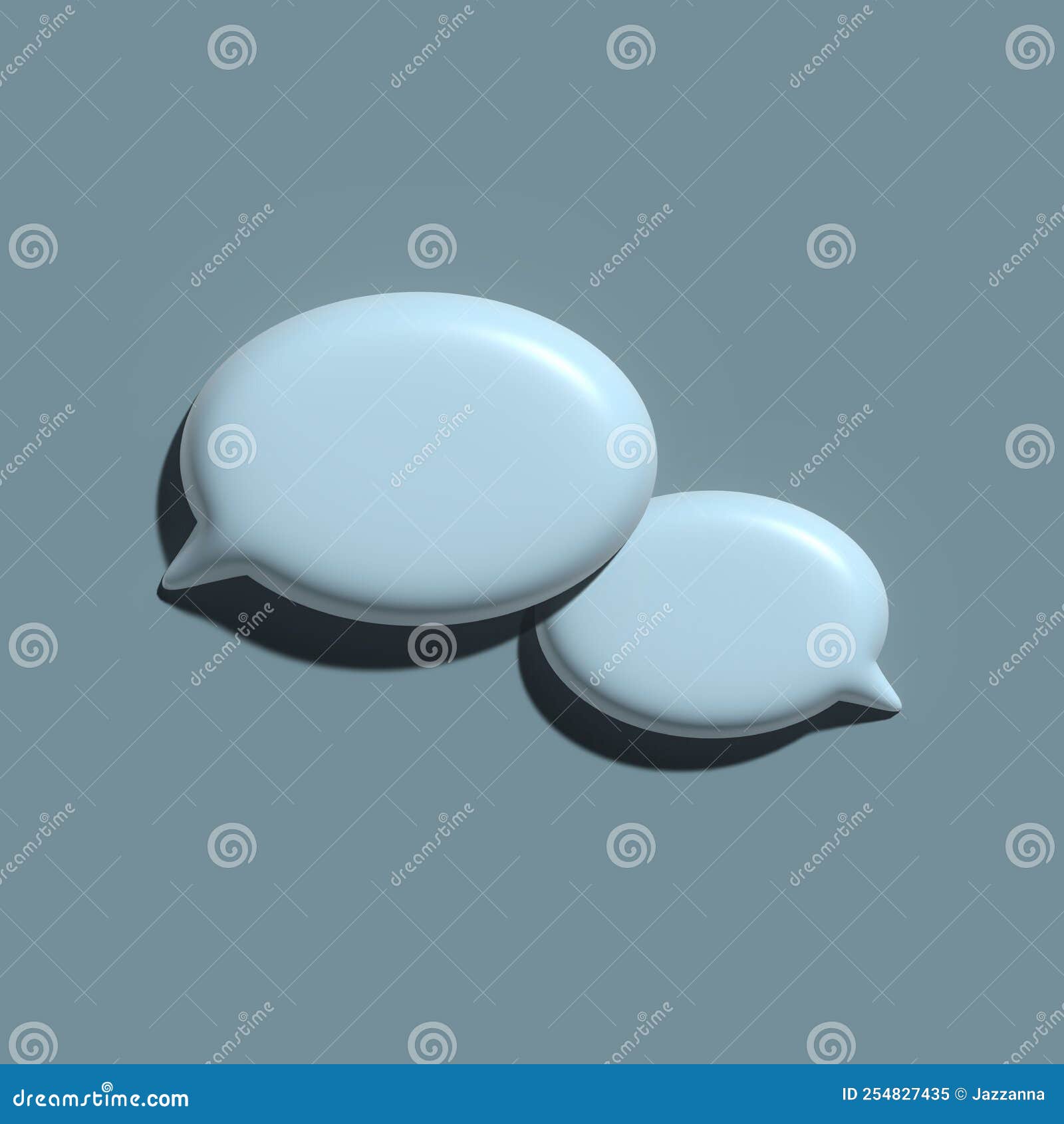 Speech Bubbles Dialogue 3D Rendering Stock Illustration - Illustration ...