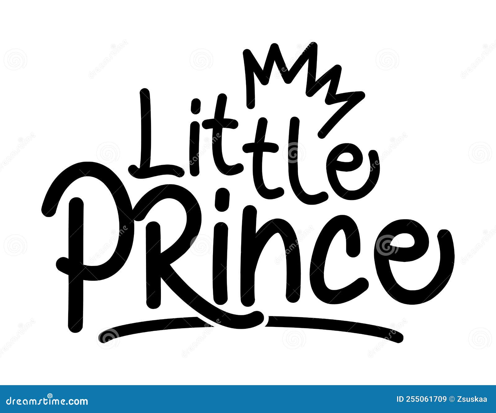 Little Prince - Vector Illustration Text for Clothes. Royal Badge,tag ...