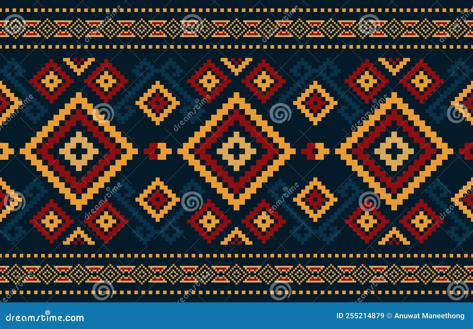Pixel Pattern Design. Design for Saree, Patola, Sari, Dupatta ...