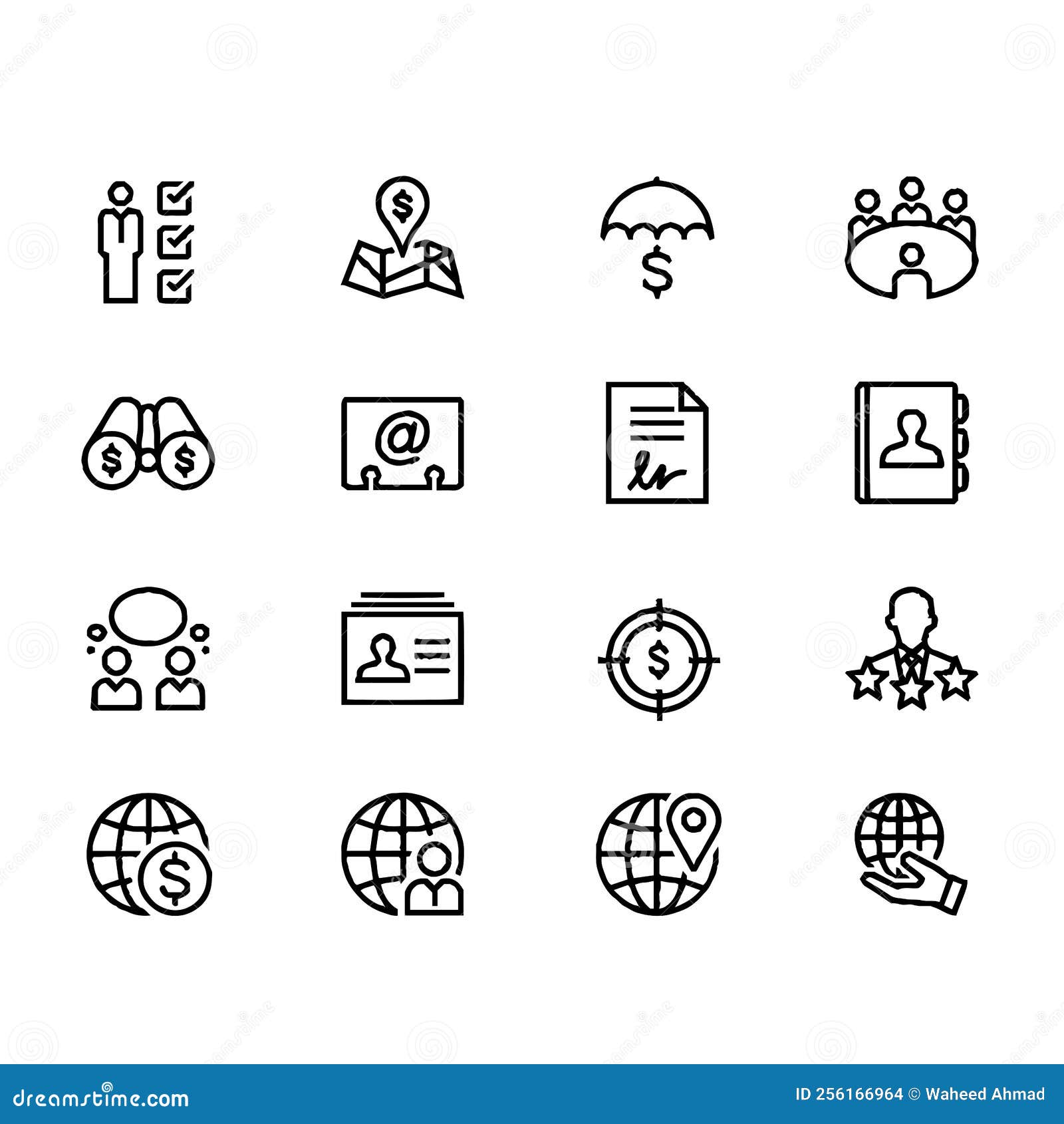 Social Business Vector Icons Stock Illustration - Illustration of ...