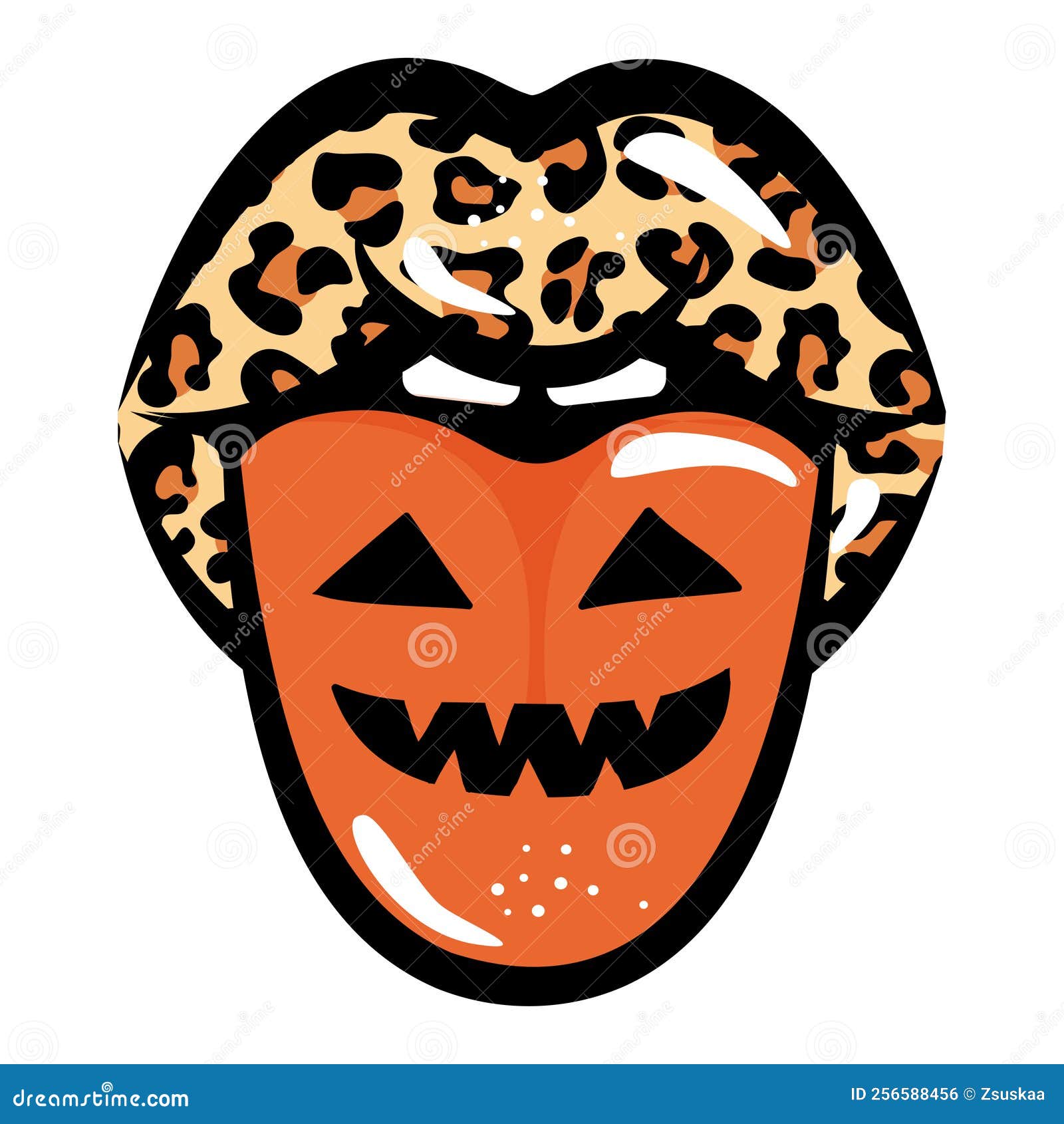 Scary Leopard Roaring Stock Image | CartoonDealer.com #8280205