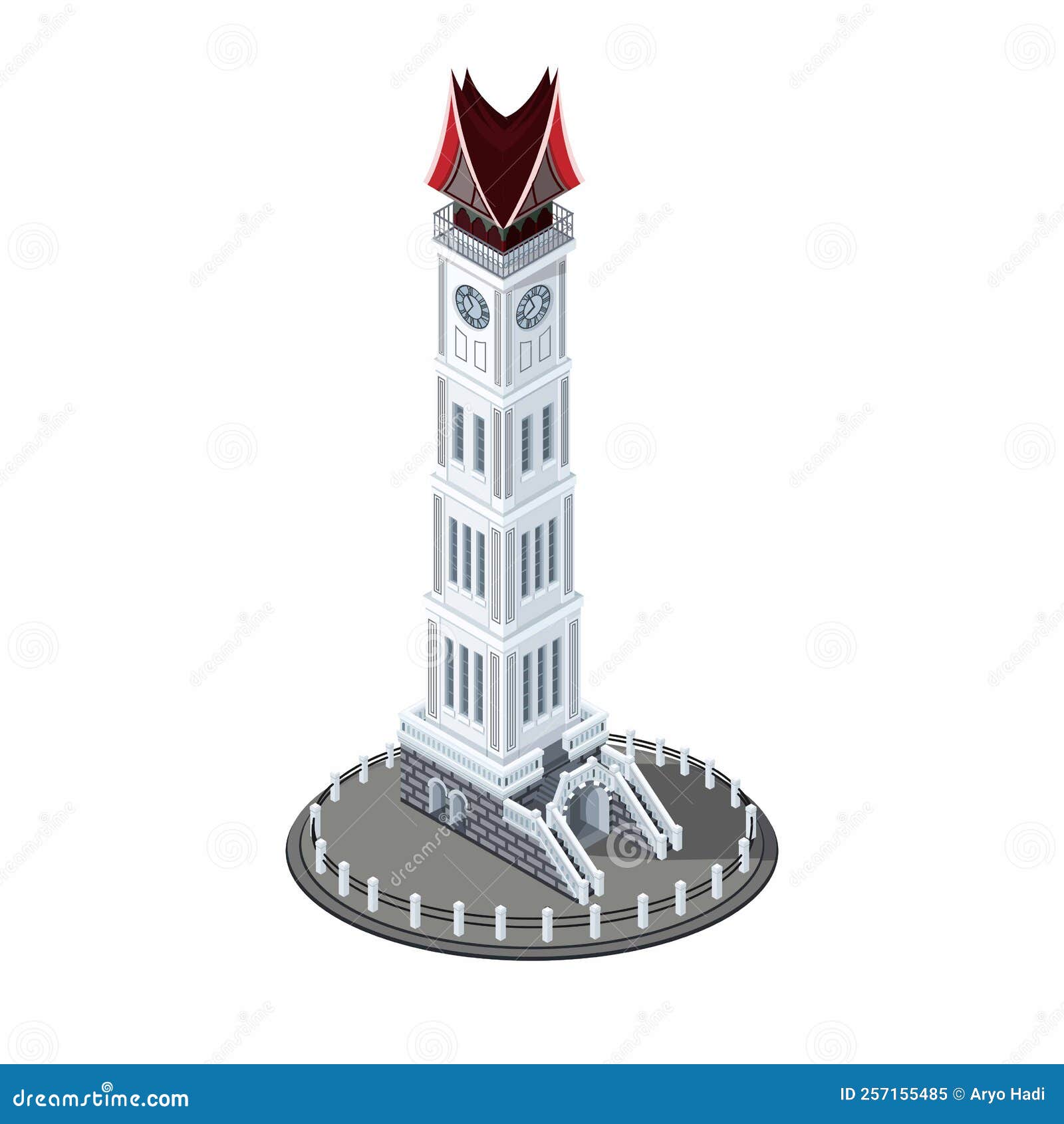 Jam Gadang Aka Big Clock is Clock Tower Monument Indonesian Famous ...