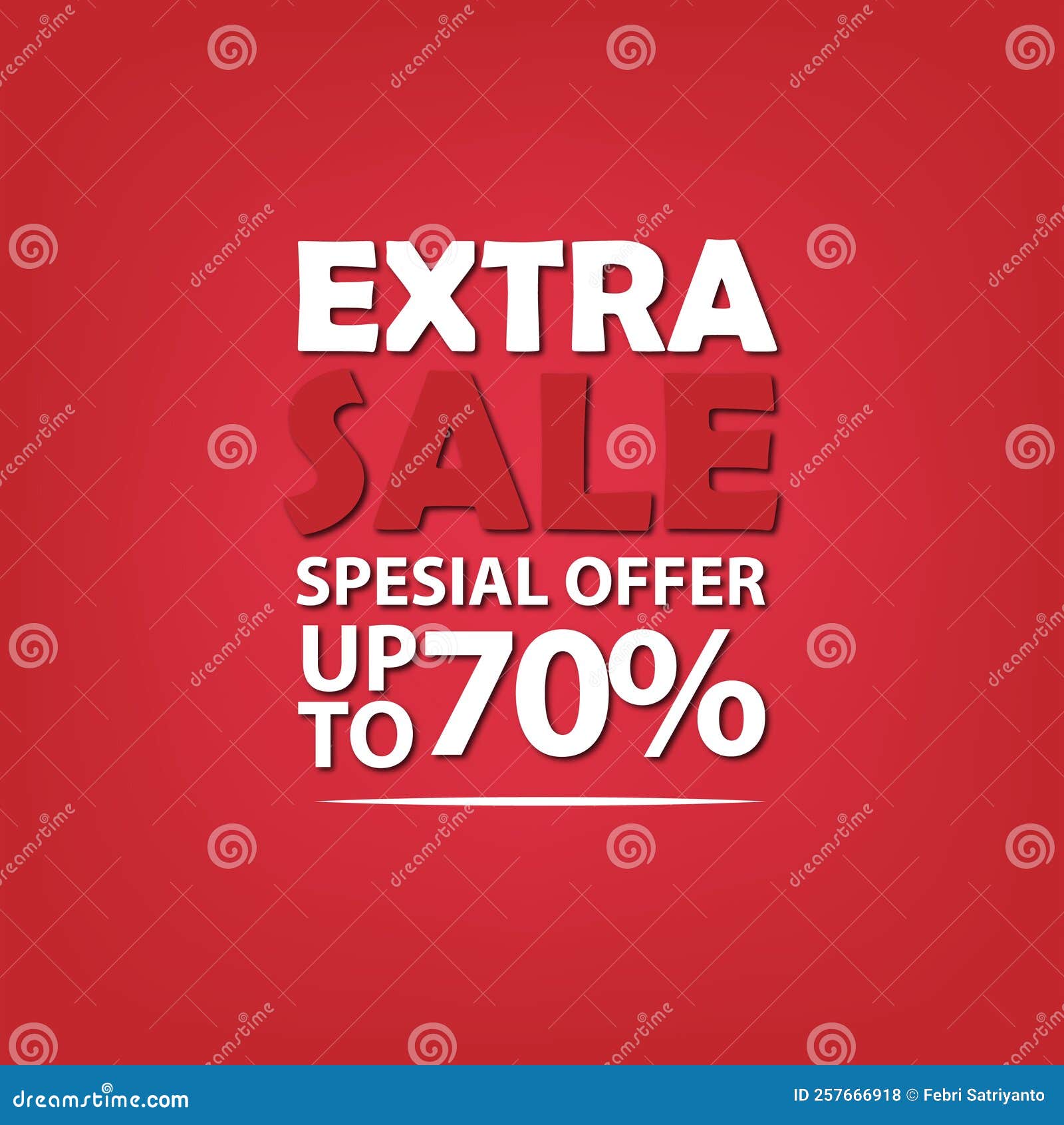 Poster Promotion Extra Sale Special Offer Up To 70 Stock Vector ...
