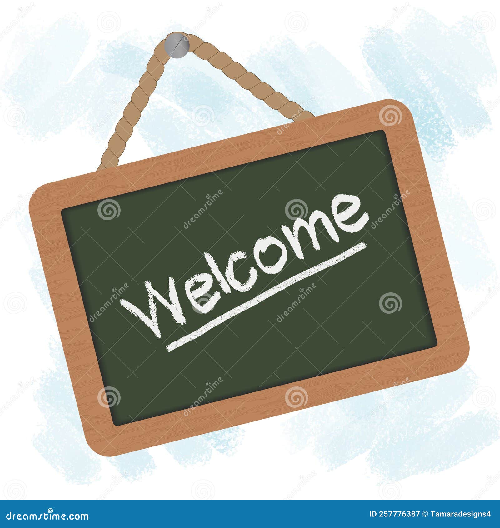 Welcome Sign Hand Drawn on Chalkboard Clipart Stock Vector ...