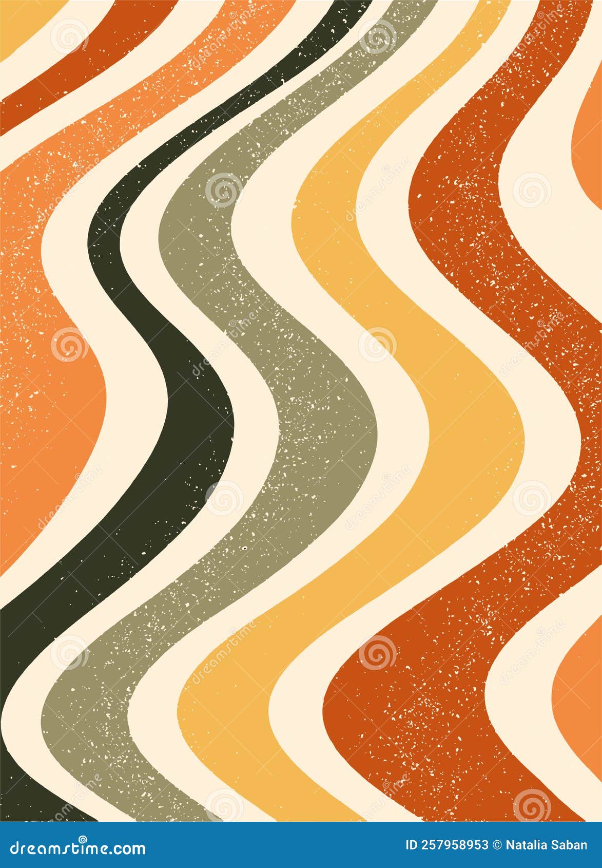 Abstract Wavy Stripes Groovy Background Stock Illustration ...