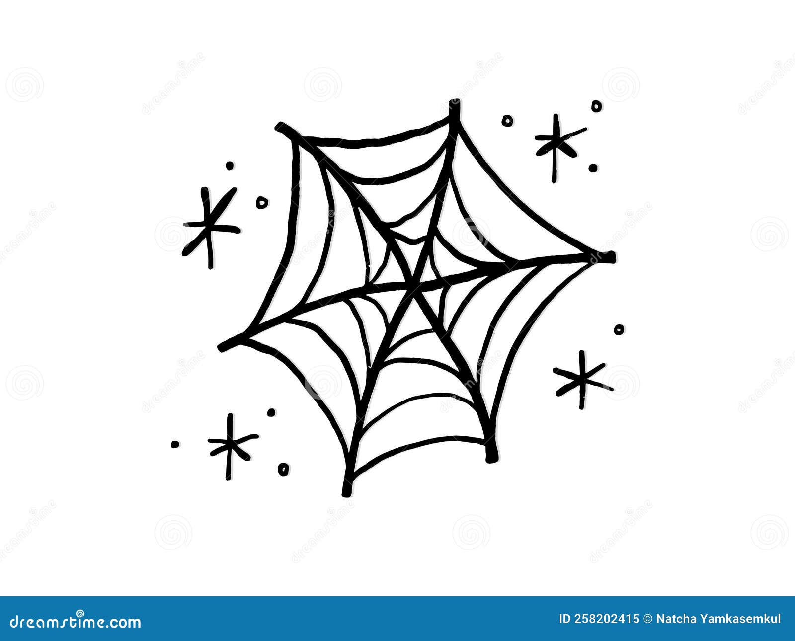 Spider Web Illustration for Halloween Day Poster Advertising ...