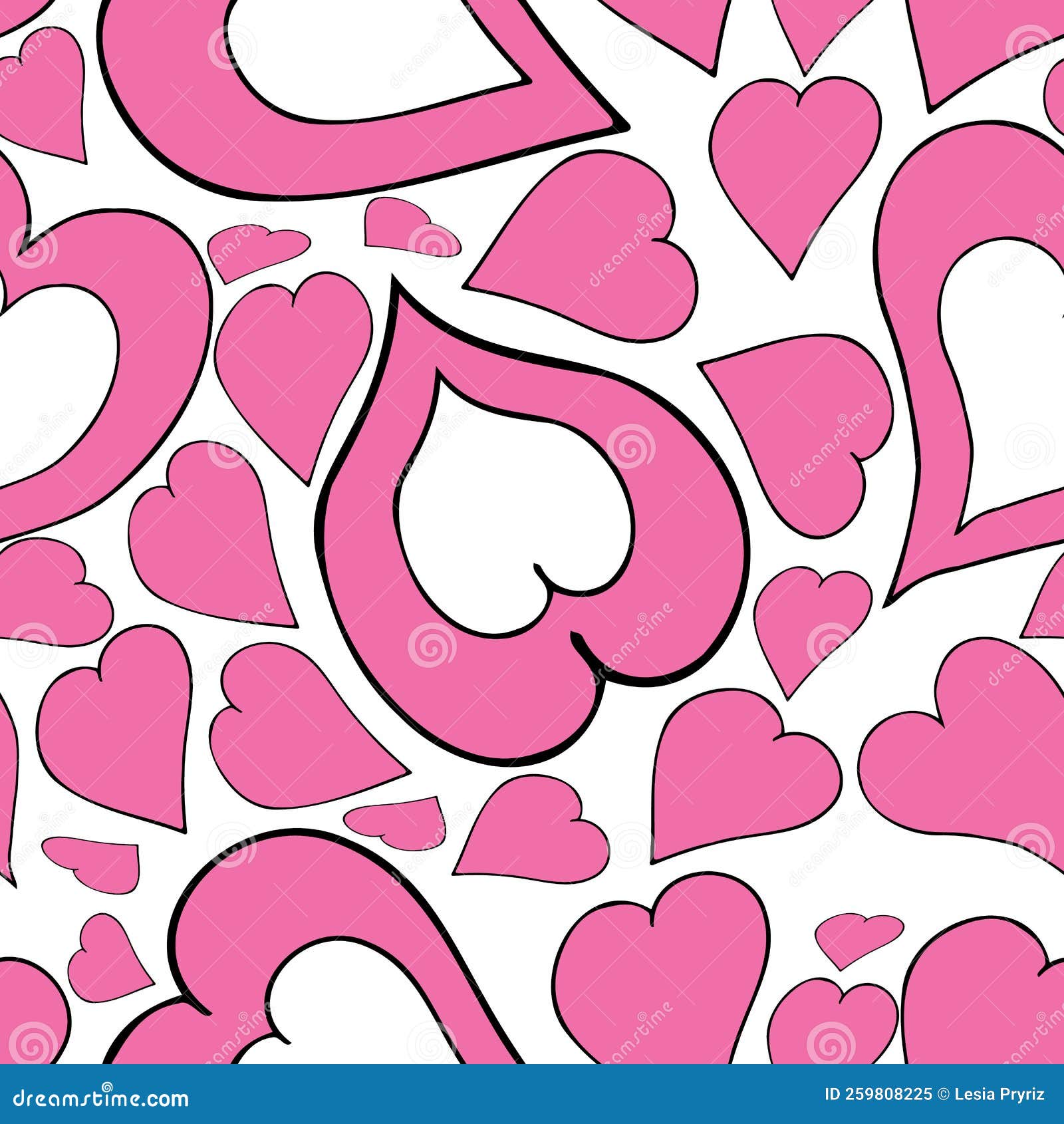 Scandinavian Heart Seamless Pattern, Seamless Pattern. Stock Image ...