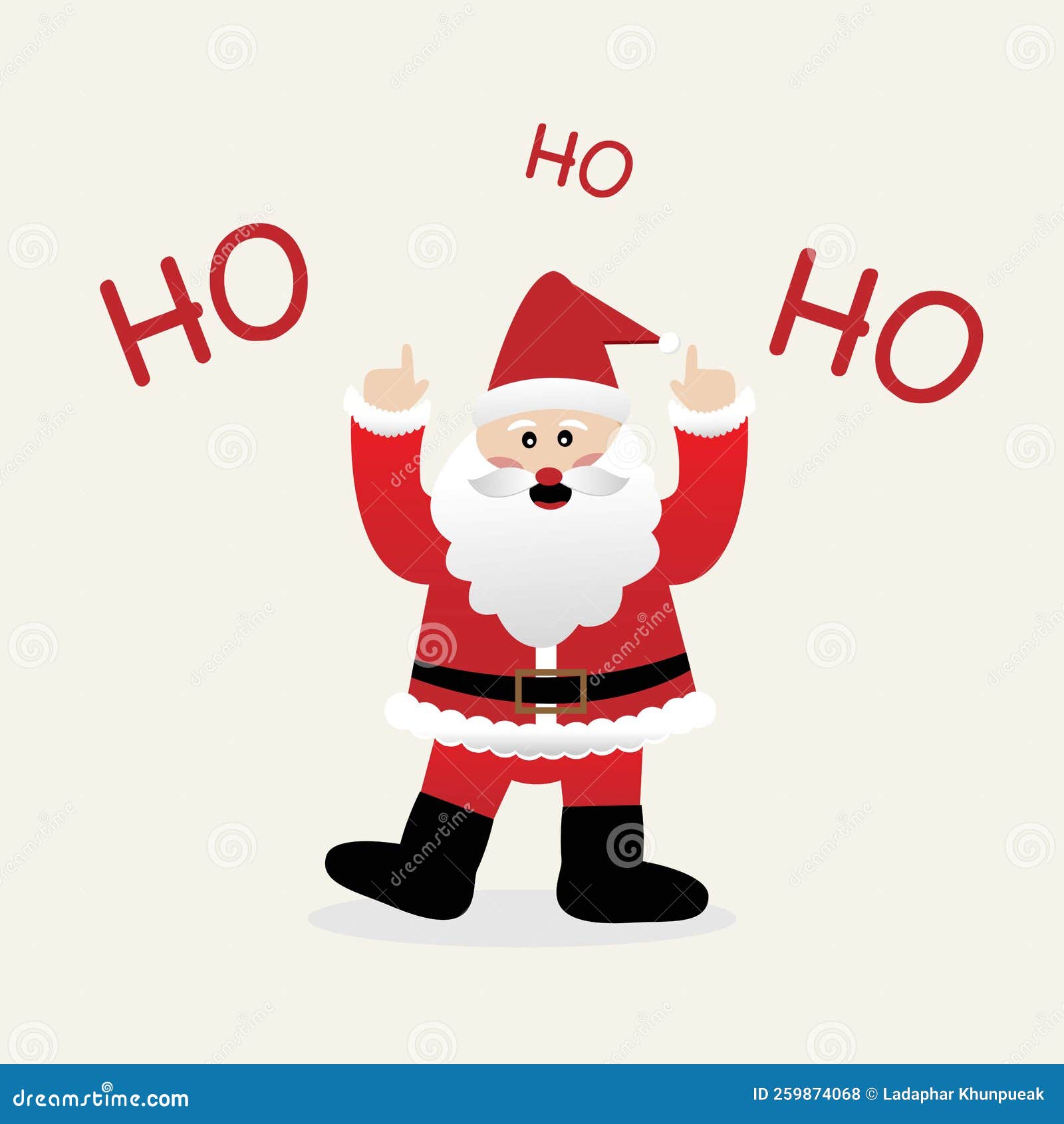 Cute Dancing Santa Claus, Christmas Vector Illustration Stock ...