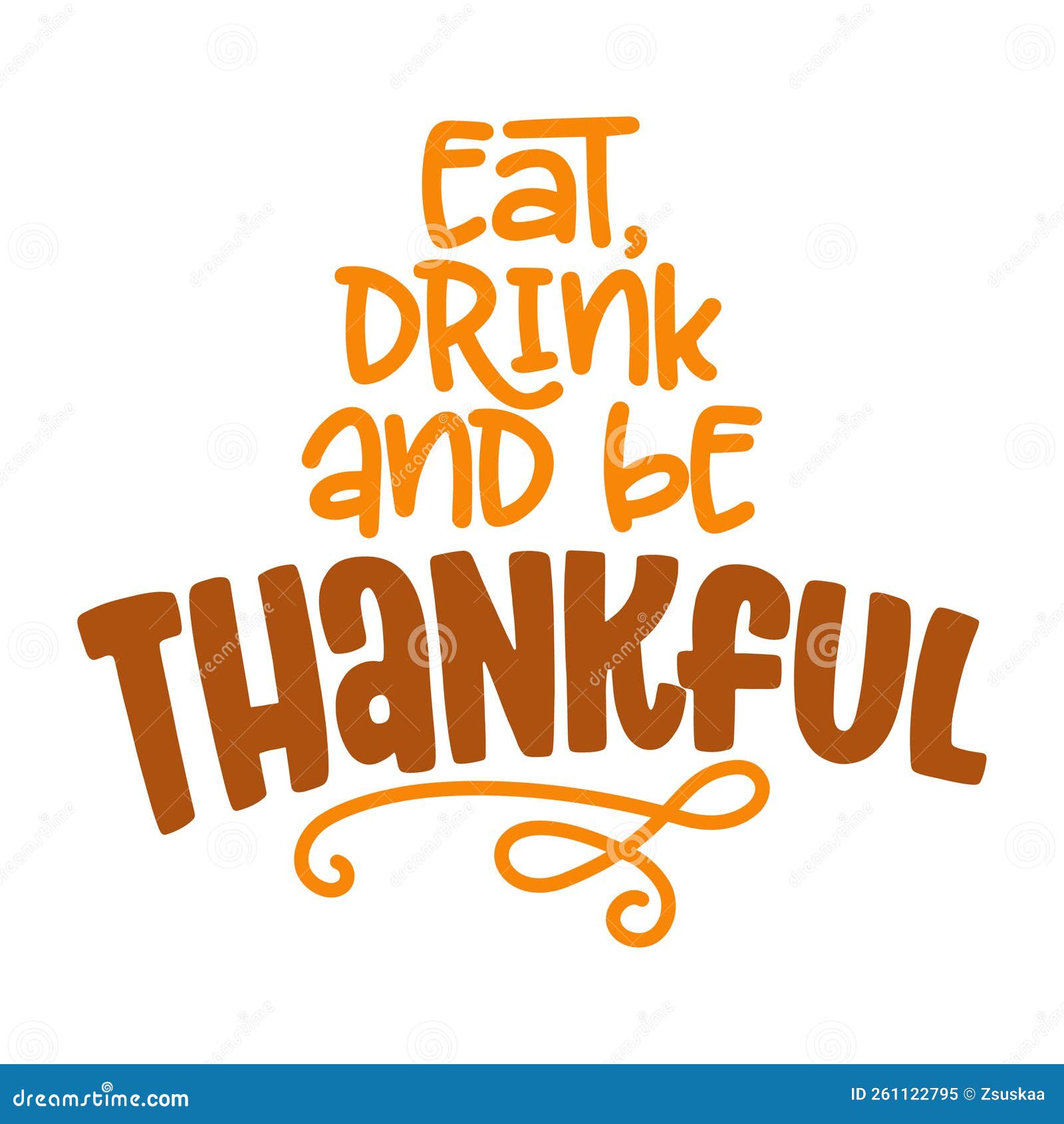 Eat, Drink and Be Thankful - Greeting Card Text, Phrase for ...