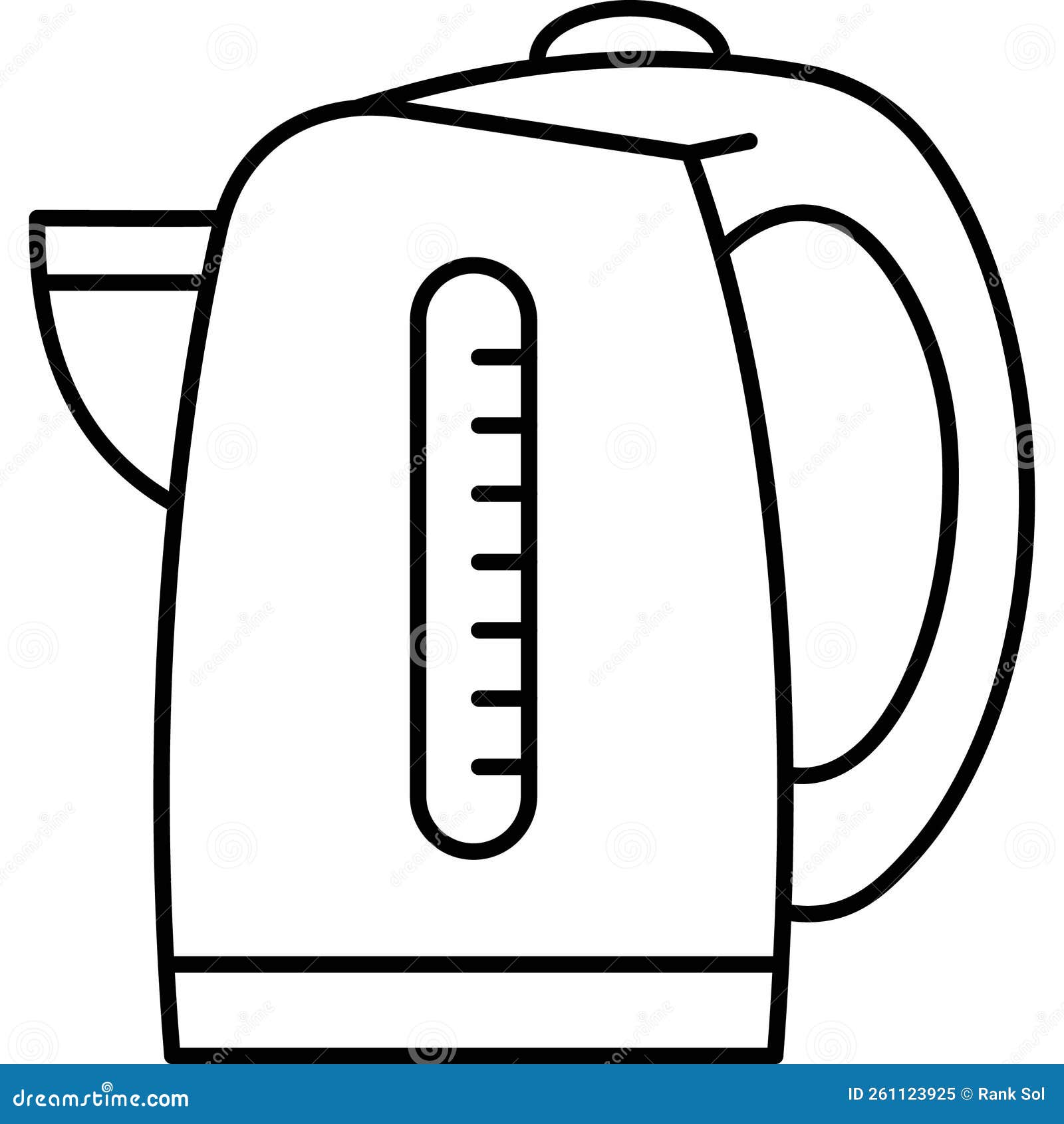 Kettle Which Can Easily Edit or Modify Stock Vector - Illustration of ...