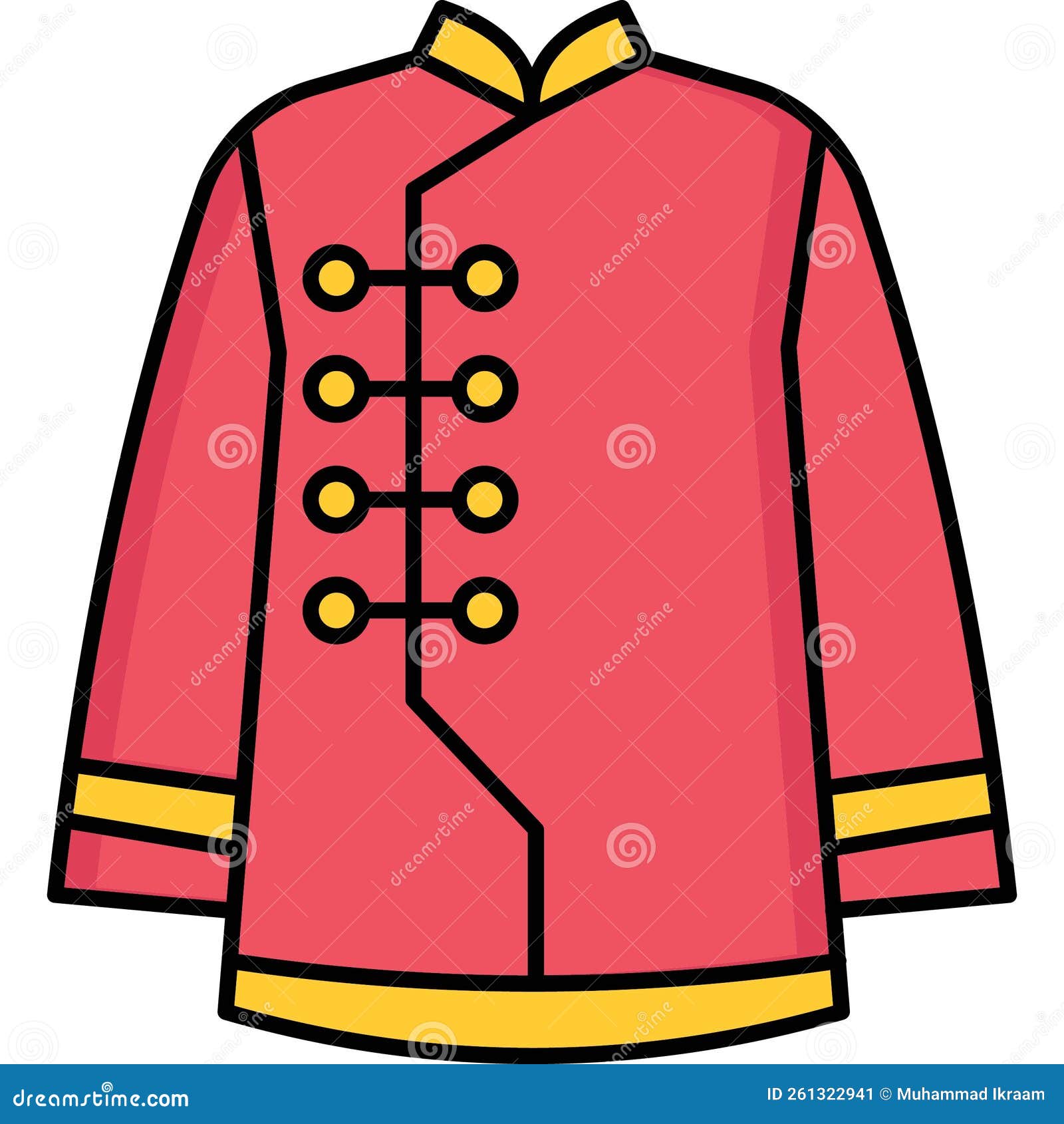 Chinese Cloth Which Can Easily Edit or Modify Stock Vector ...