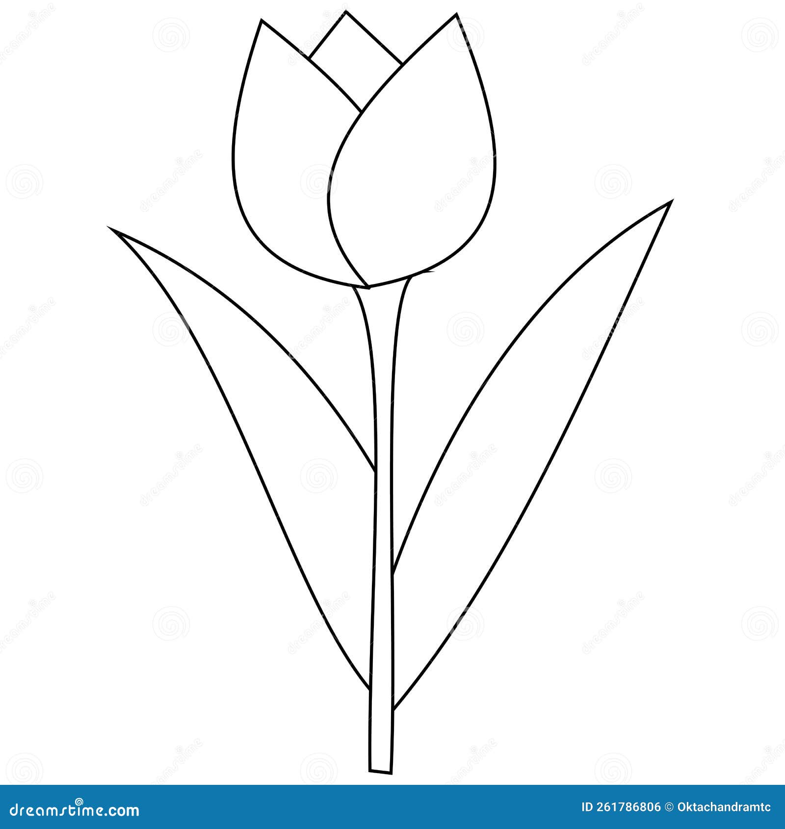 Tulip Coloring Page: Realistic And Detailed Tulip Drawing For ...
