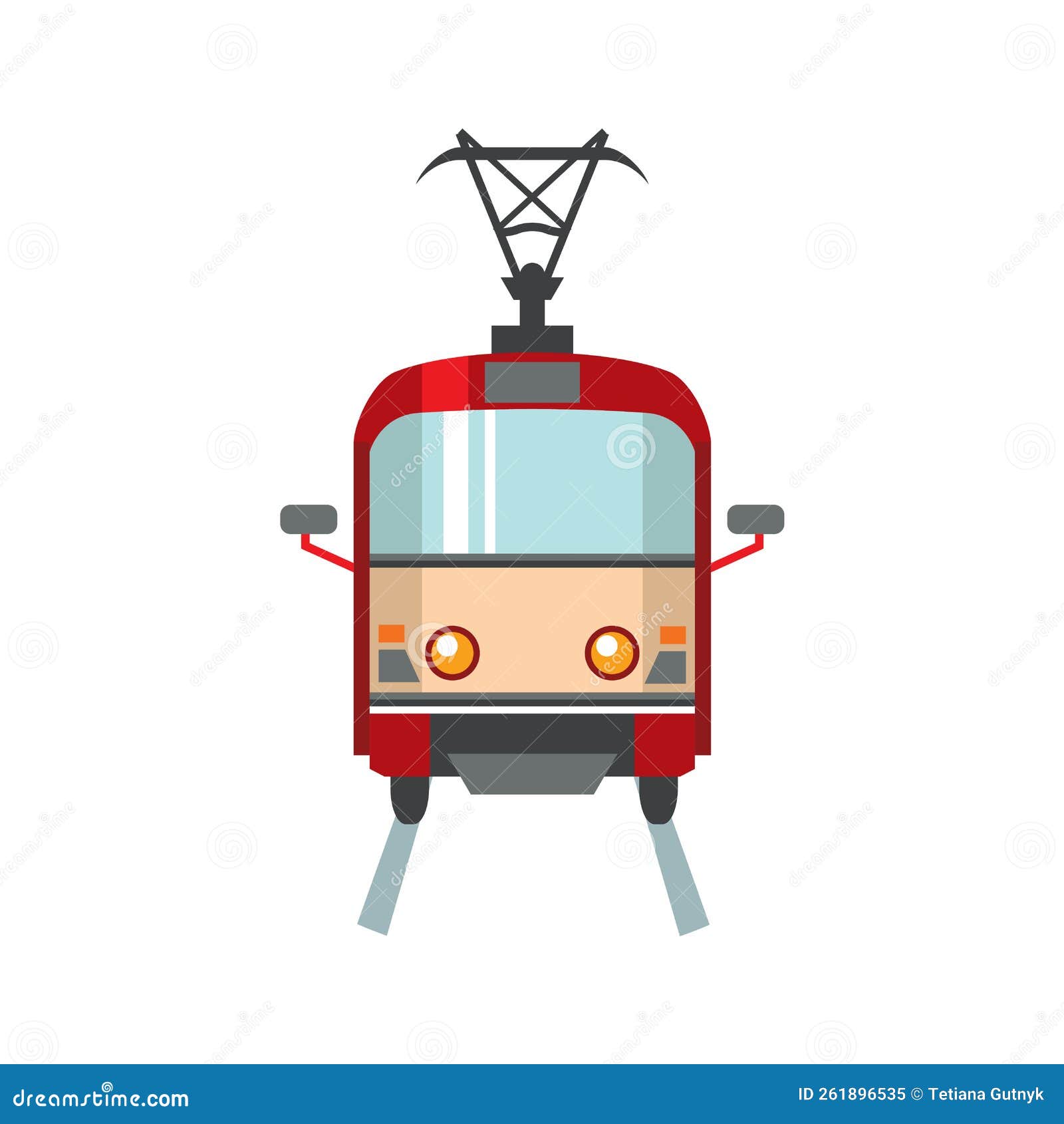 Tram Flat Icon. Simple Vector Flat Illustration of Urban Transport ...