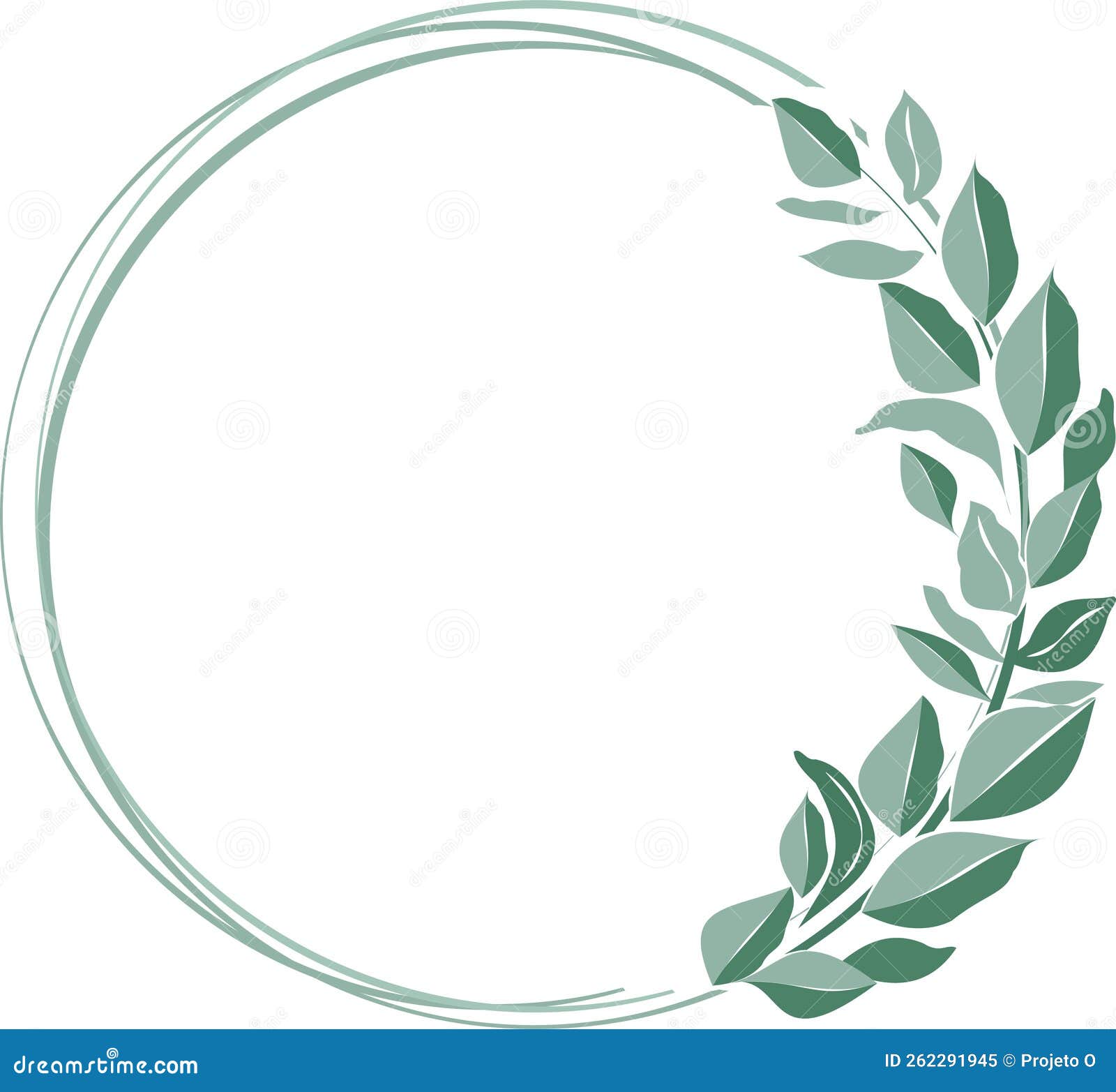 Circular Frame of Tree Branches Used for Decoratio Stock Vector ...