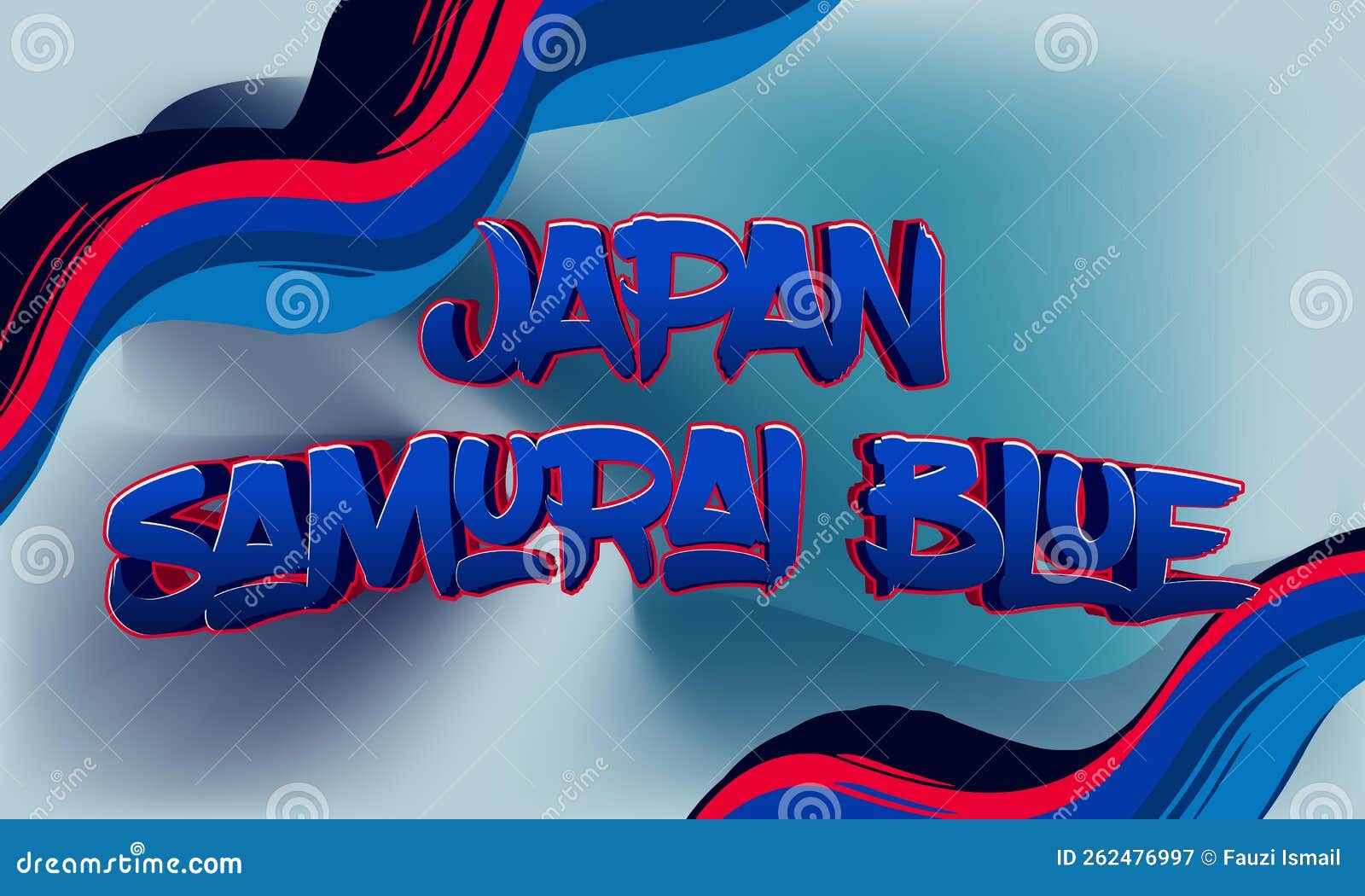 Japan Samurai Blue World Football Championship Background Theme Stock ...