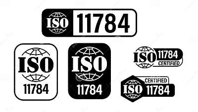 ISO 11784 Certified Vector Icon Set, ISO Standards Abstract Stock ...