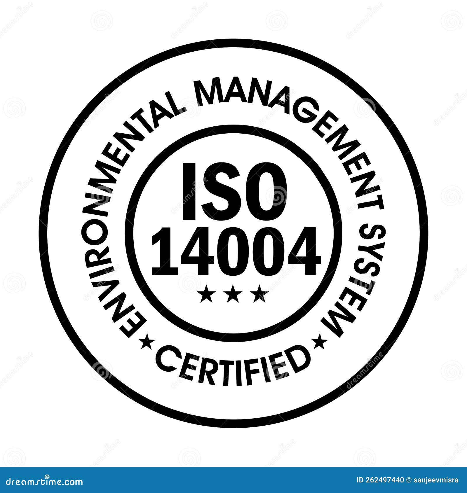 Environmental Management System Certified Vector Icon Stock Vector ...