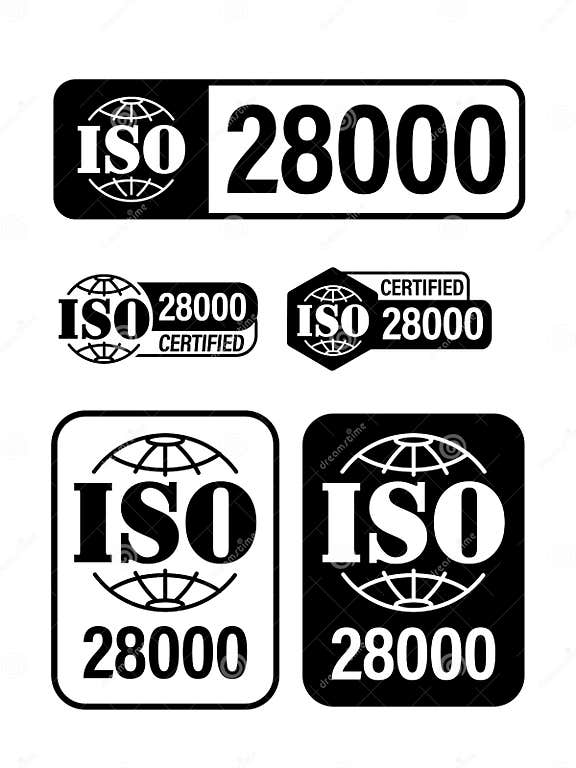 Security Management Systems Abstract, Iso 28000 Certfied Stock Vector ...