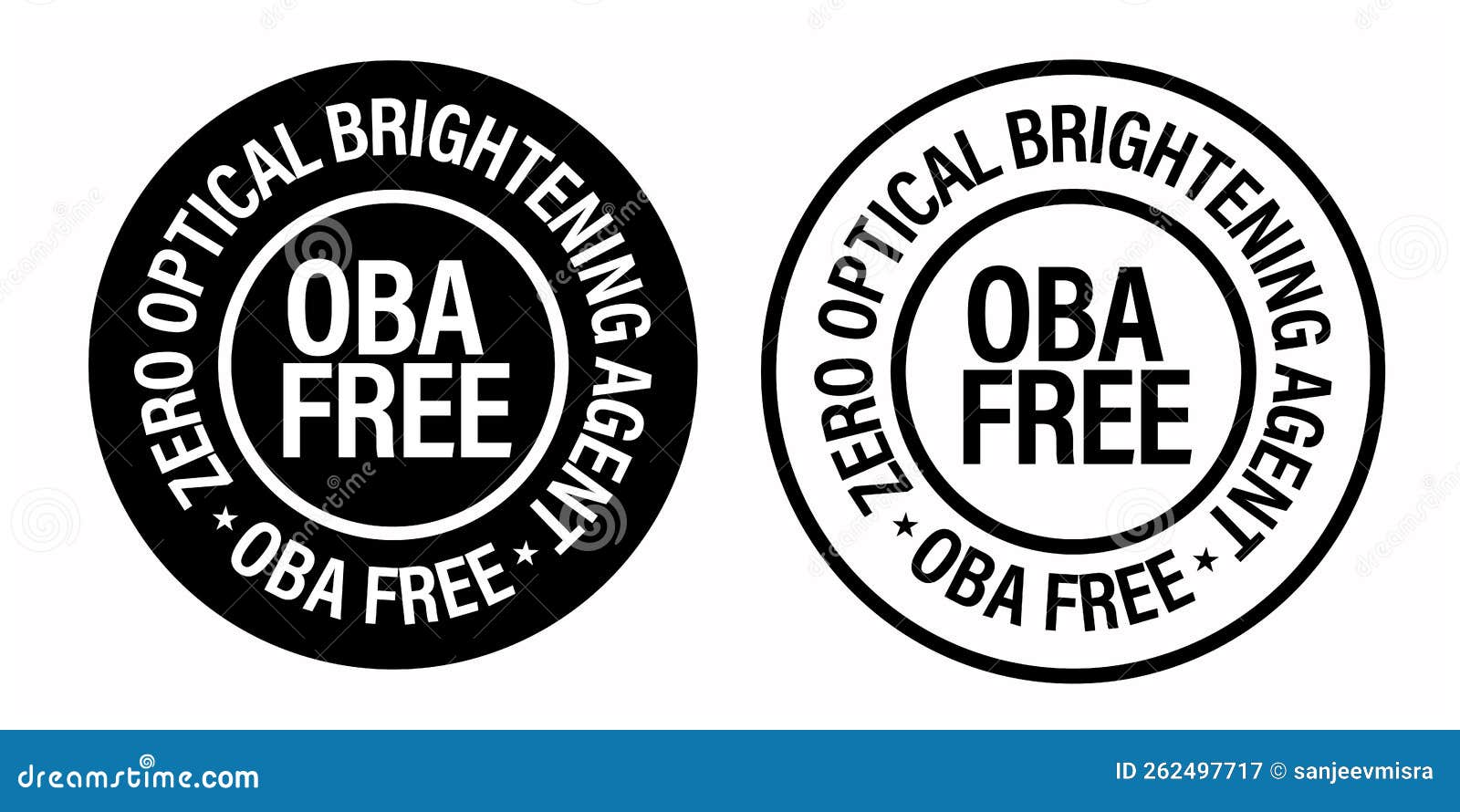 Zero Optical Brightening Agent, OBA Free Vector Icon, Stock Vector ...