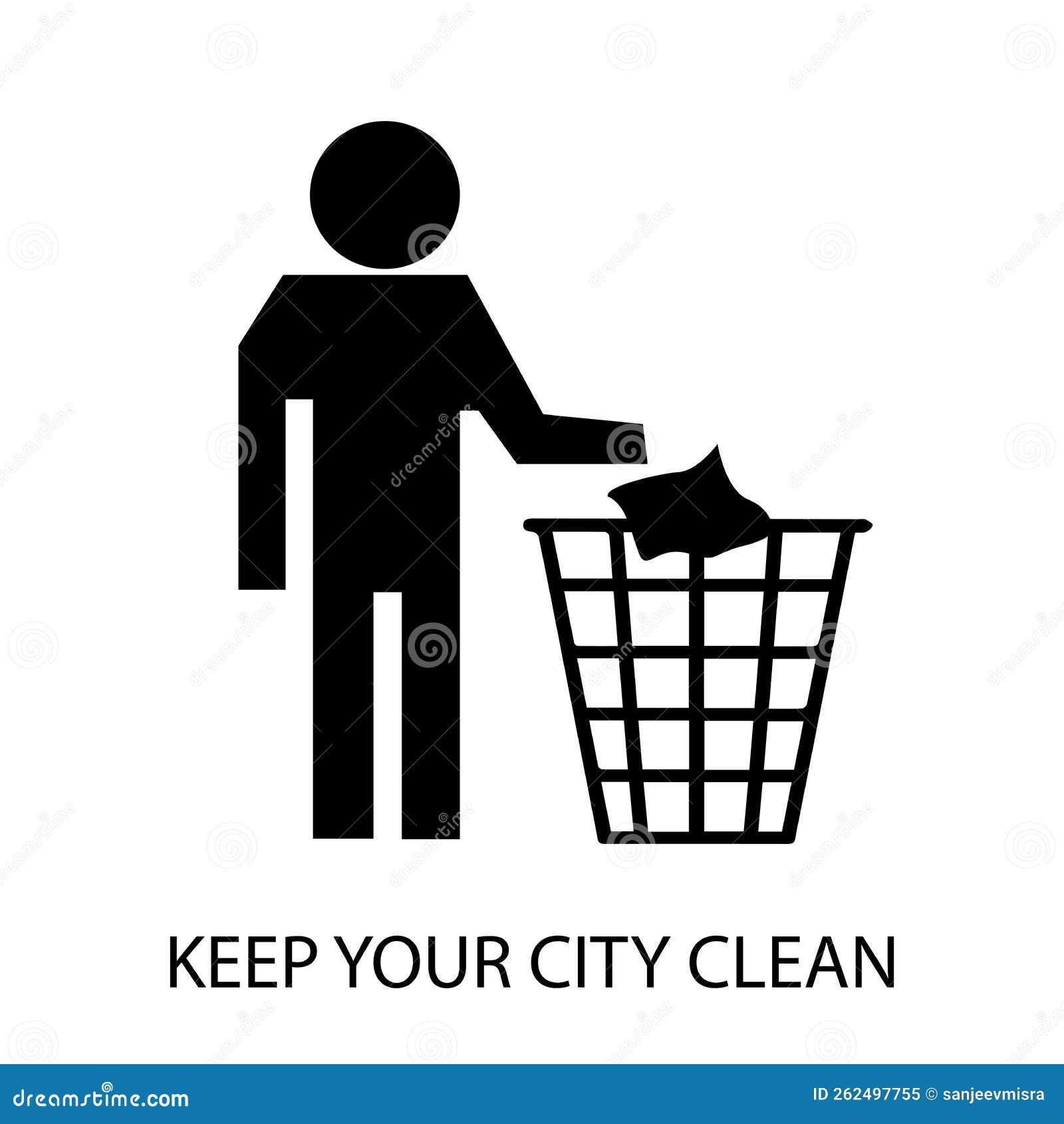 Keep Your City Clean Vector Icon Stock Vector - Illustration of clean ...