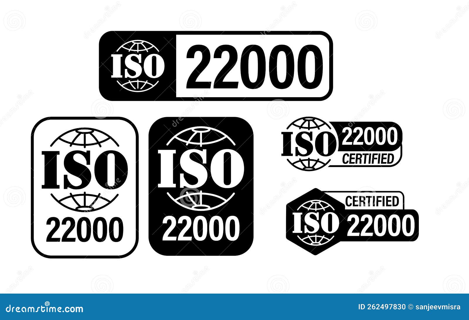ISO Standards Quality Control. ISO 22000 Certified Vector Icon Stock ...