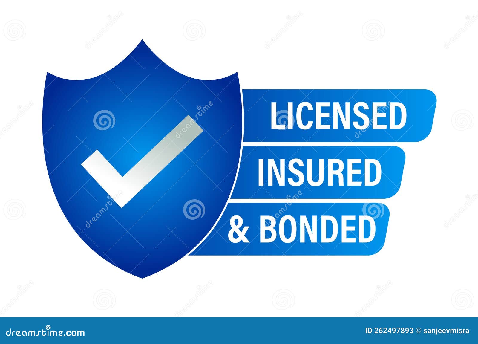 Licensed, Insured and Bonded Vector Icon Stock Vector - Illustration of ...
