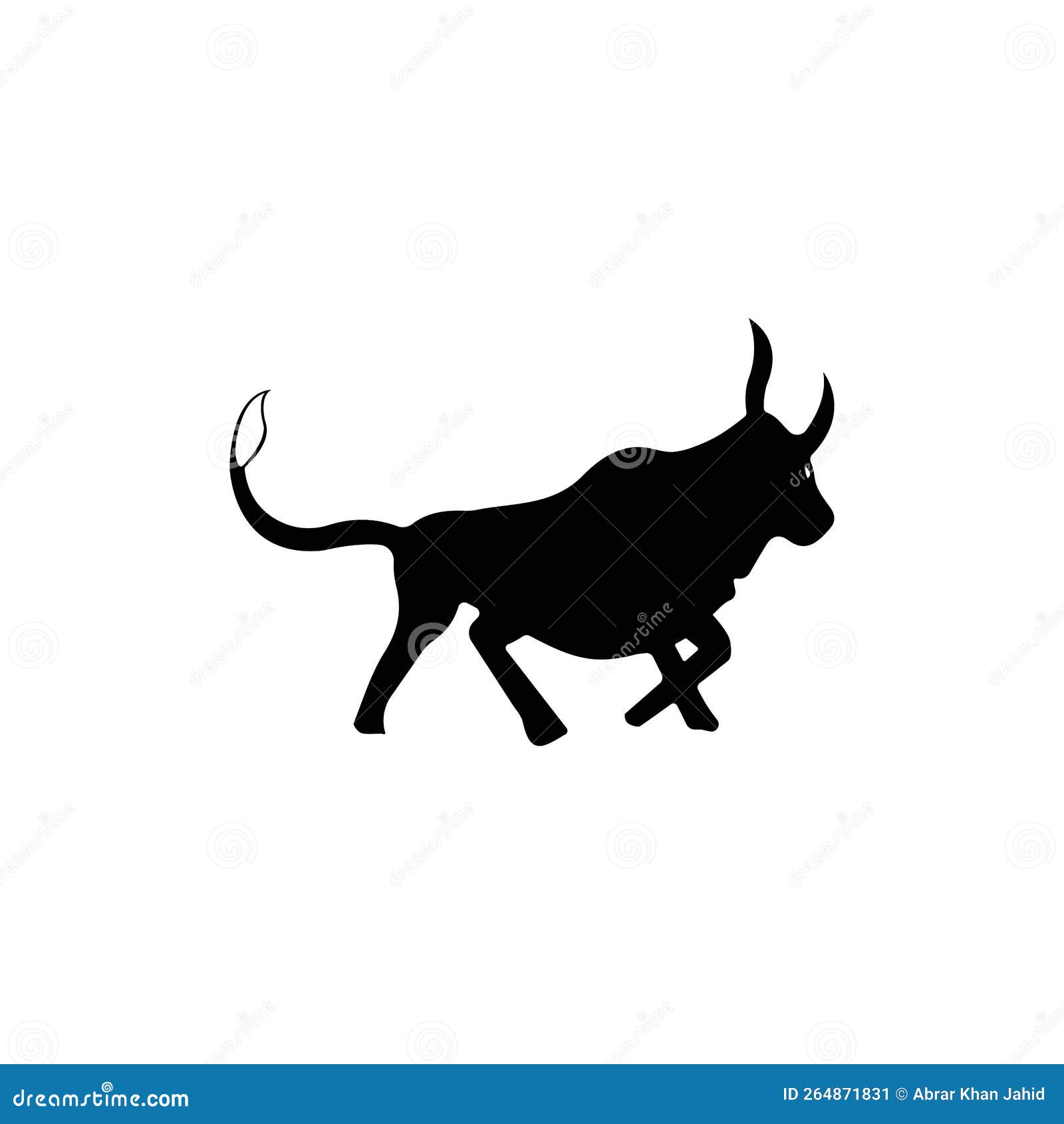 Bull Animal Vector Logo Design Stock Vector - Illustration of horned ...