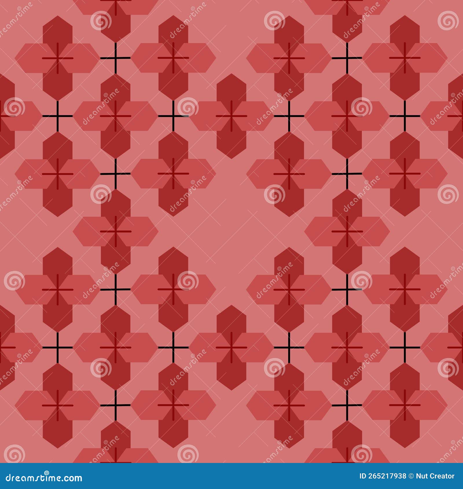 Flower Red-pink Pattern Seamless Vector Background Stock Vector ...